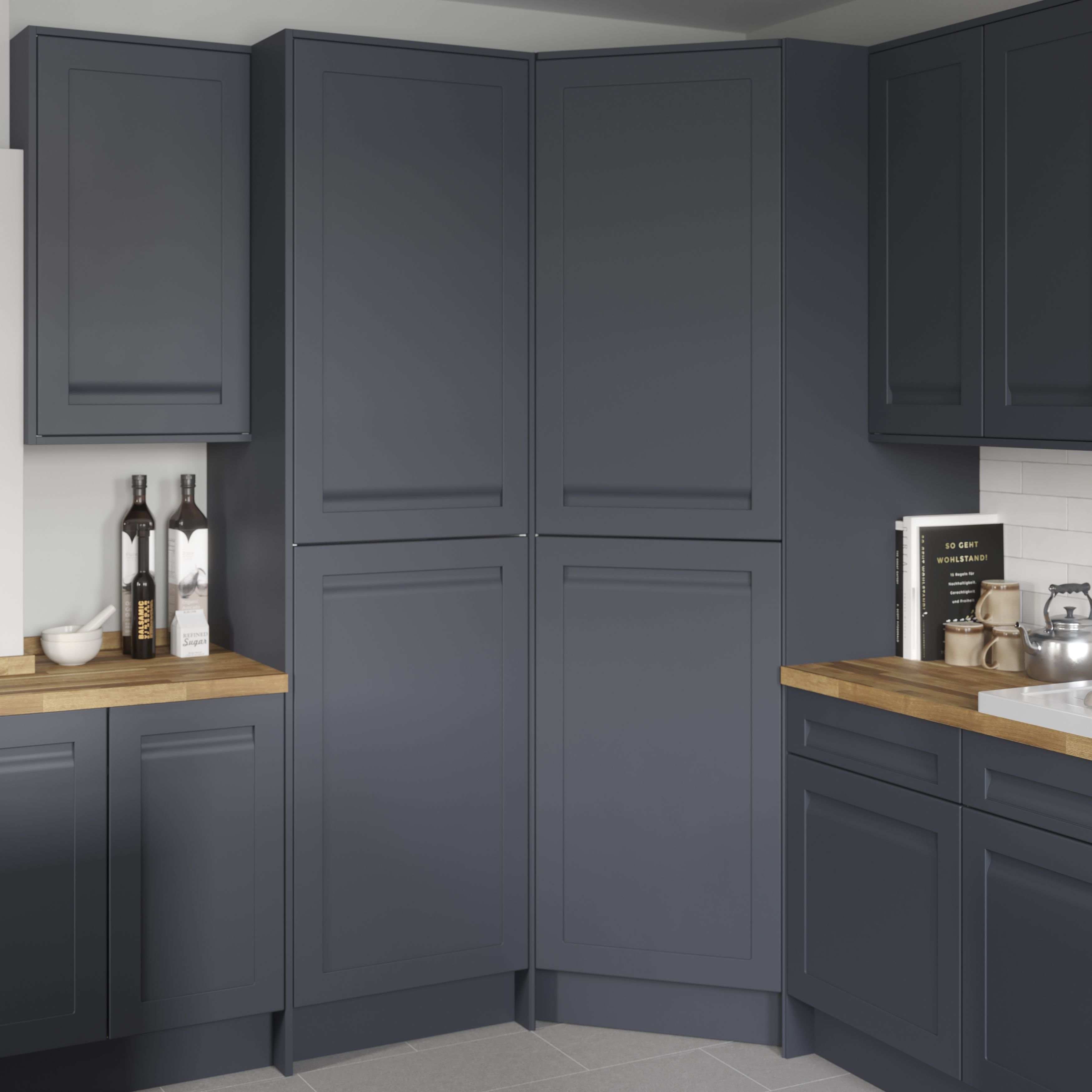 GoodHome Caraway Pack 1 Standard Larder End panel (H)2160mm (W)570mm ...