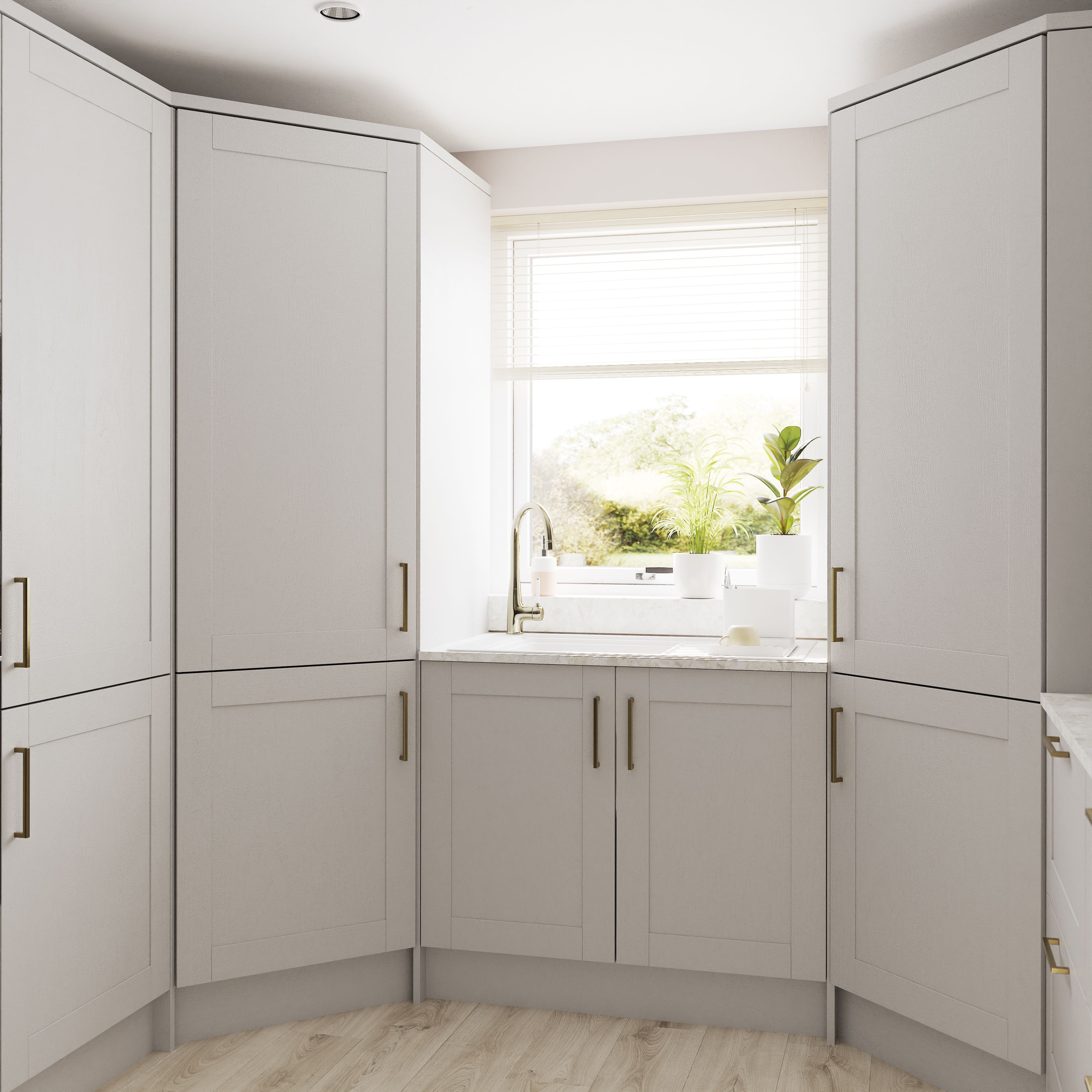 GoodHome Caraway Pack 2 Standard Larder End panel (H)2160mm (W)570mm ...