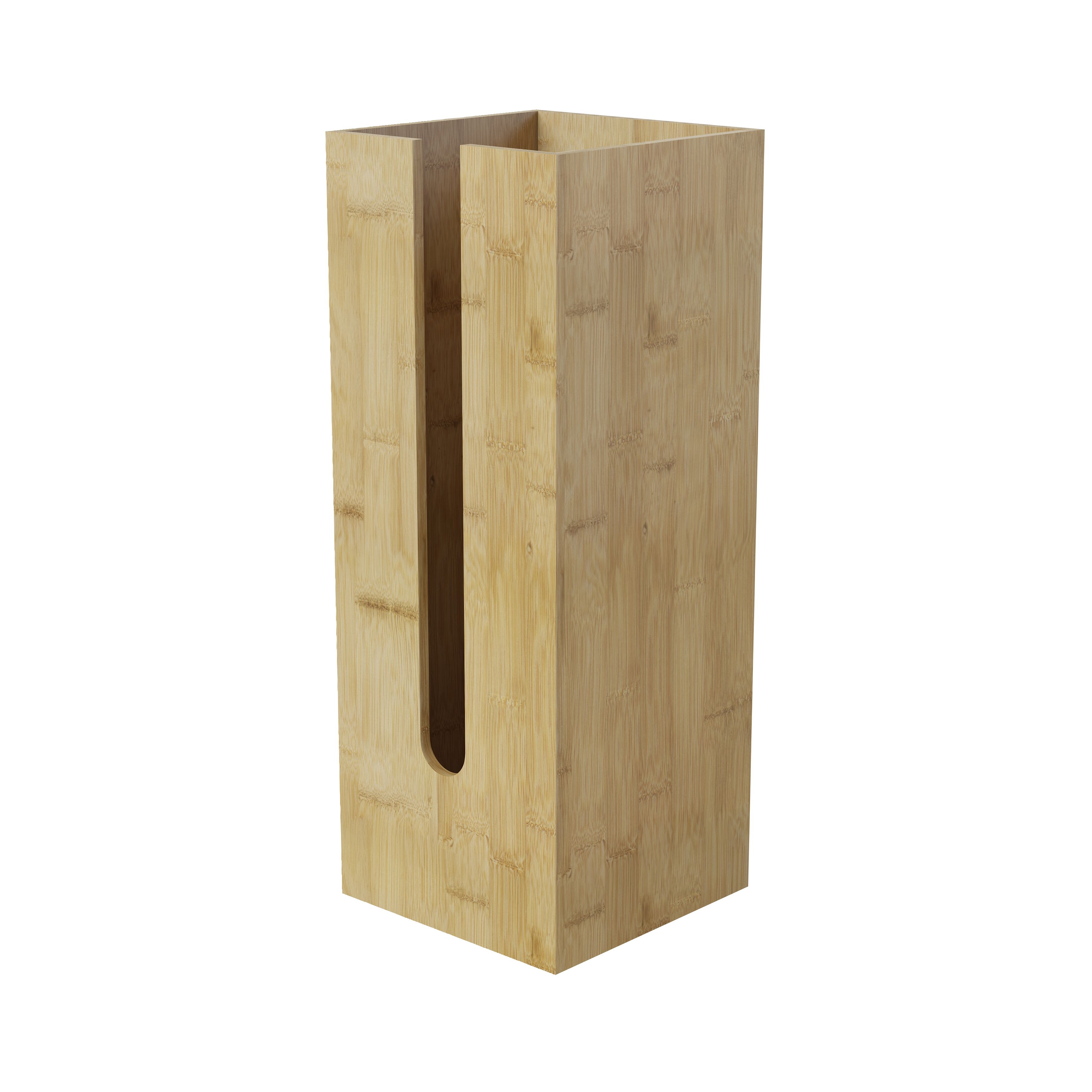 GoodHome Cervia Bamboo Freestanding Toilet roll storage box (H)330mm (W ...