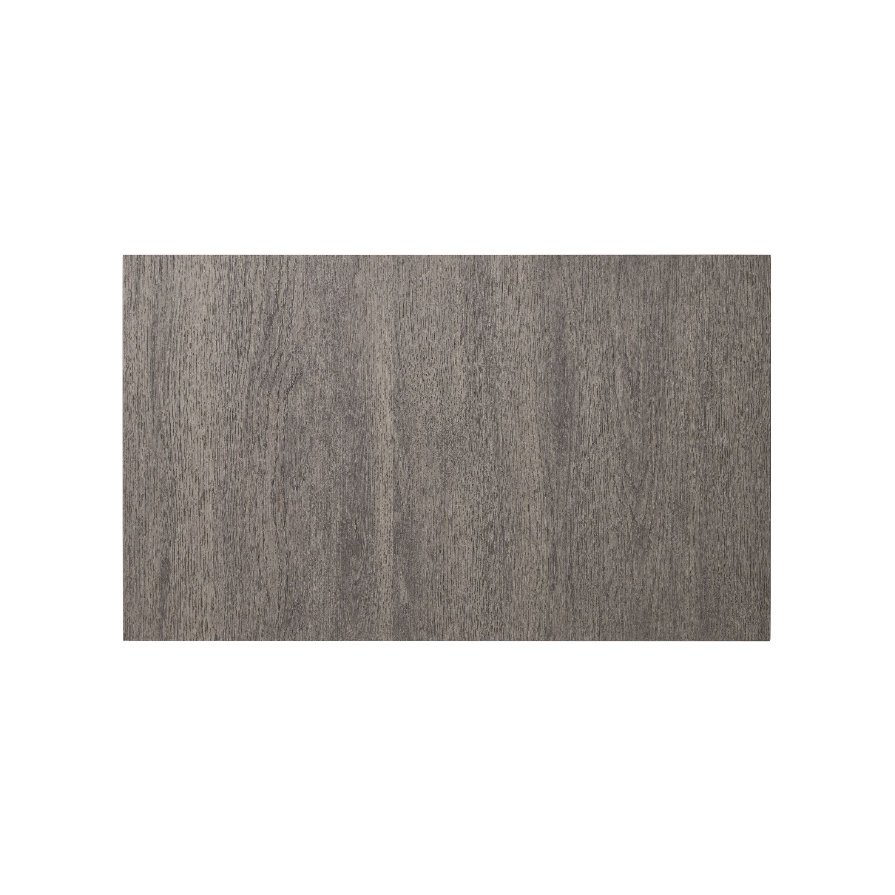 GoodHome Chia Grey oak effect slab Matt grey oak effect Contemporary Drawer front, bridging door ...