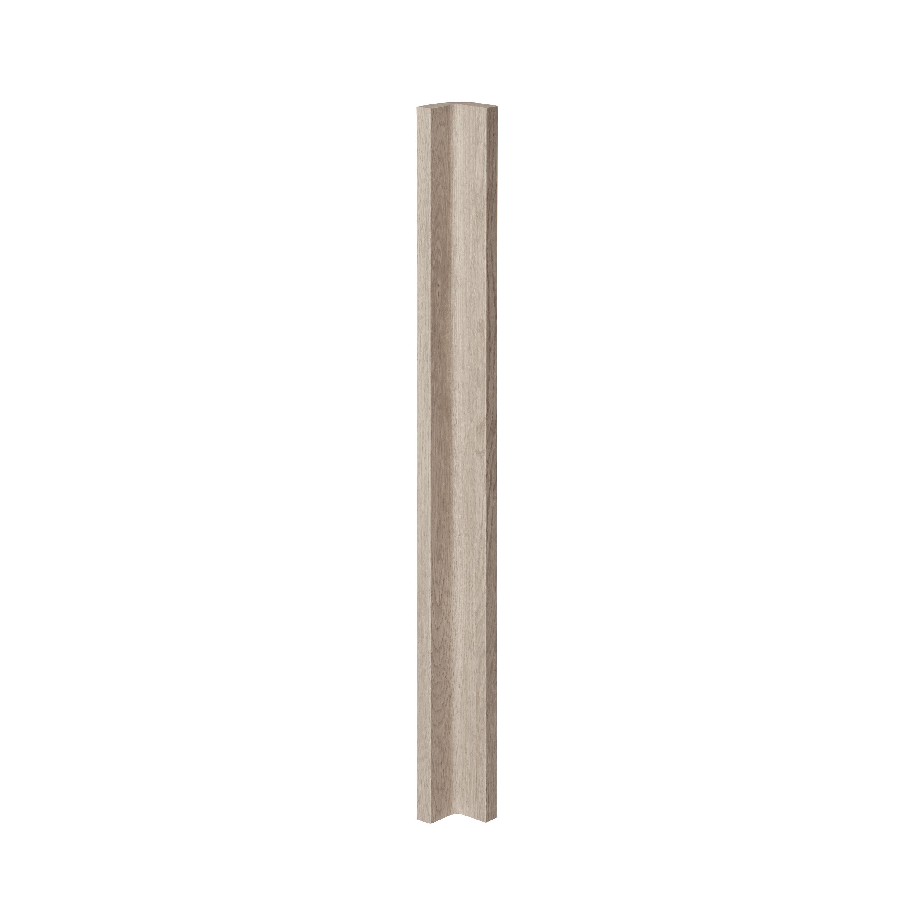 GoodHome Chia Light oak effect slab Standard Corner post, (W)59mm