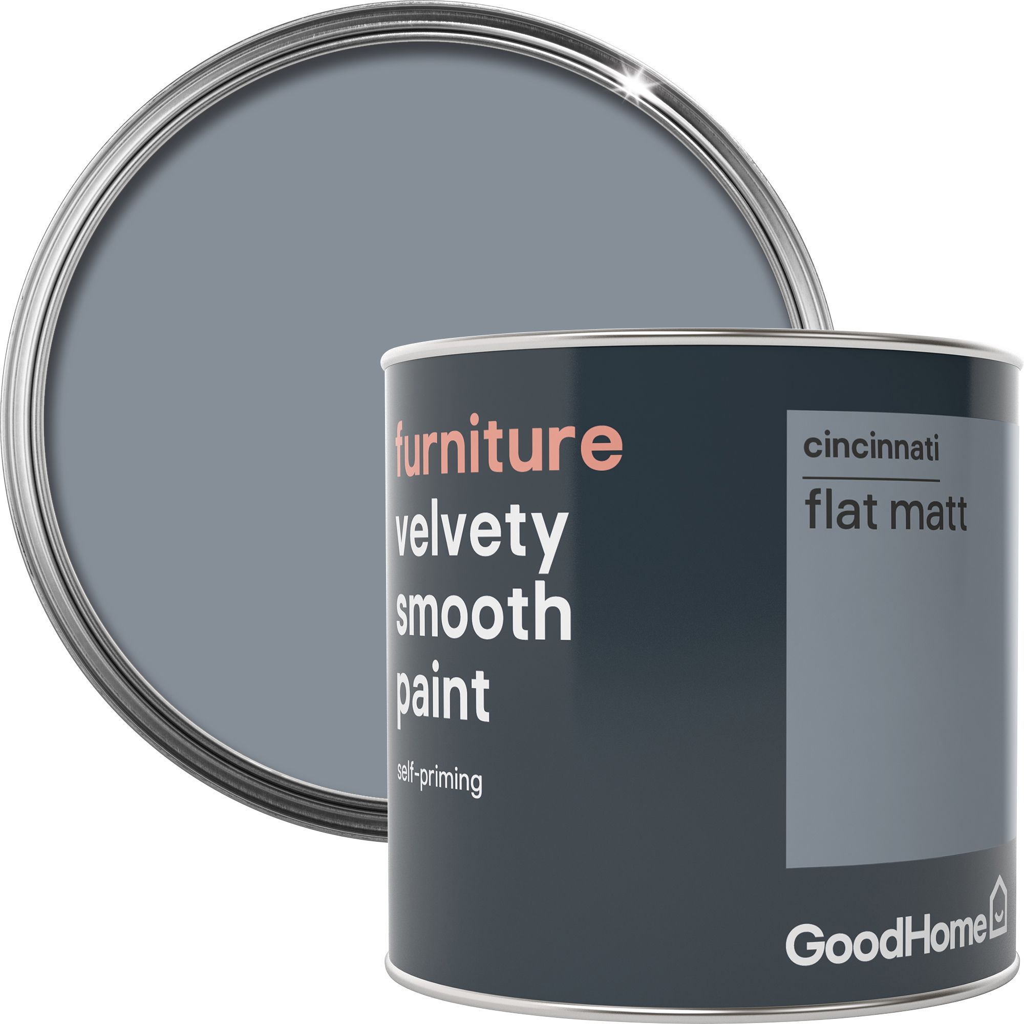 GoodHome Cincinnati Flat matt Furniture paint, 500ml | DIY at B&Q