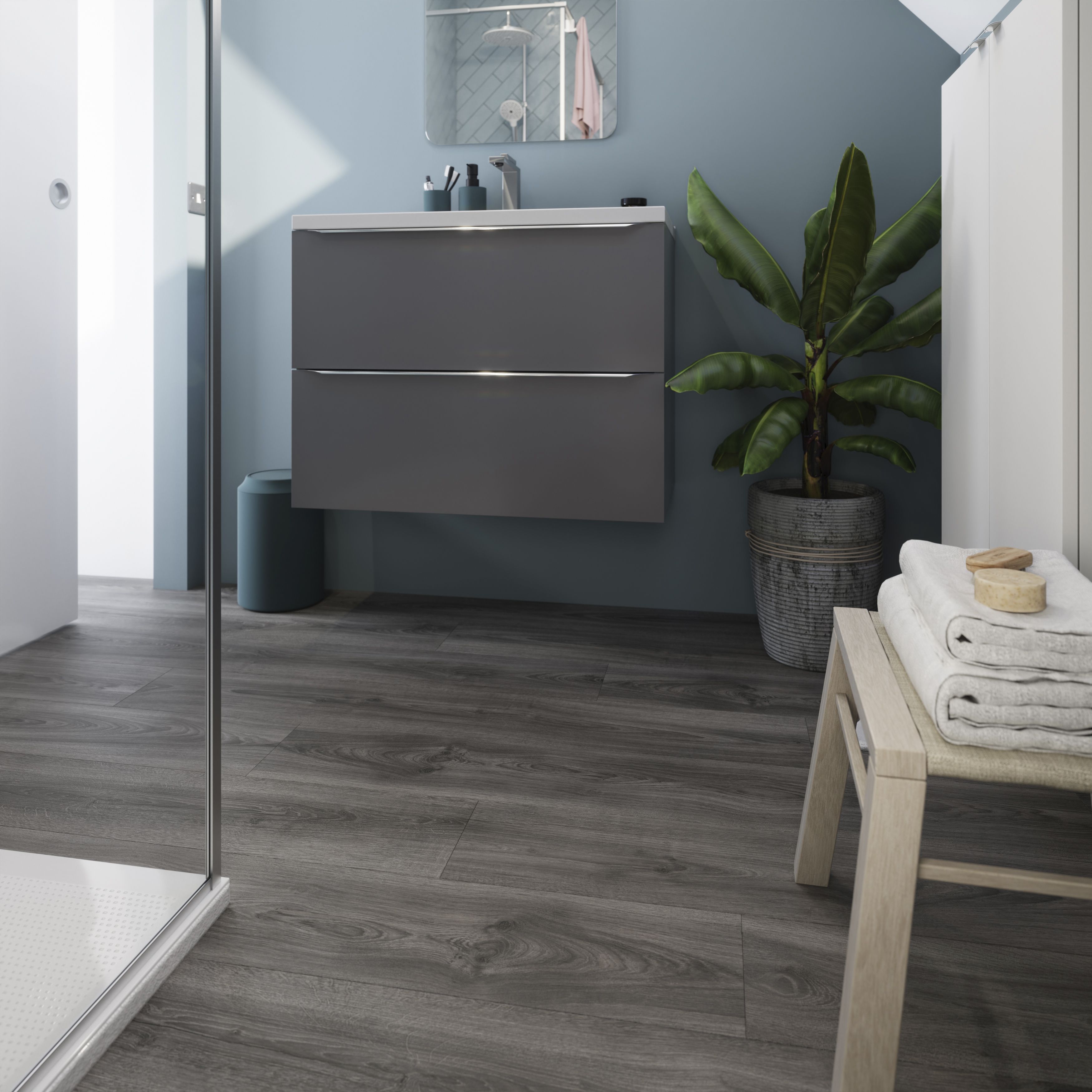 GoodHome Cleobury Parquet look Oak effect Laminate Flooring, 1.69m² ...