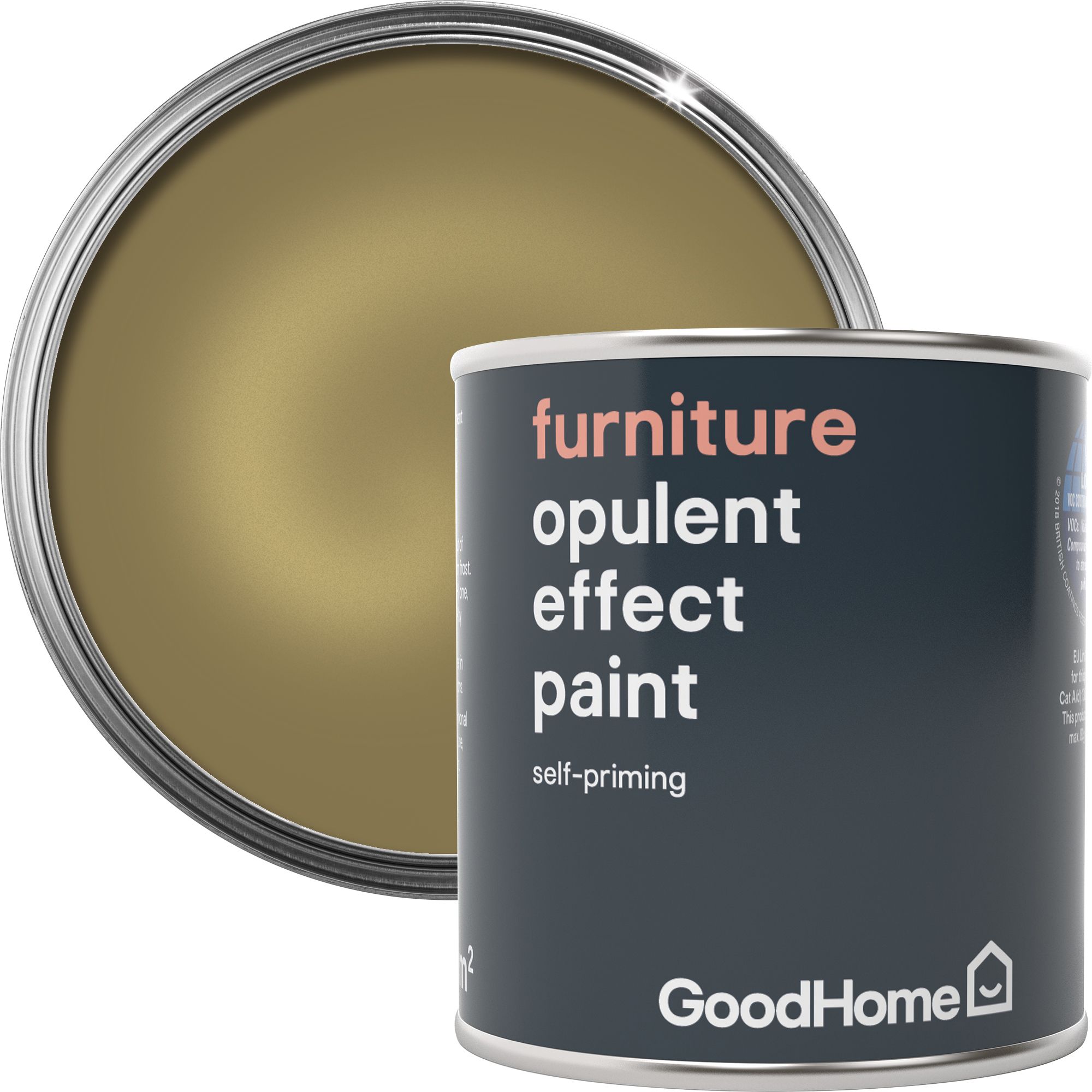 GoodHome Coachella Metallic effect Furniture paint 125ml