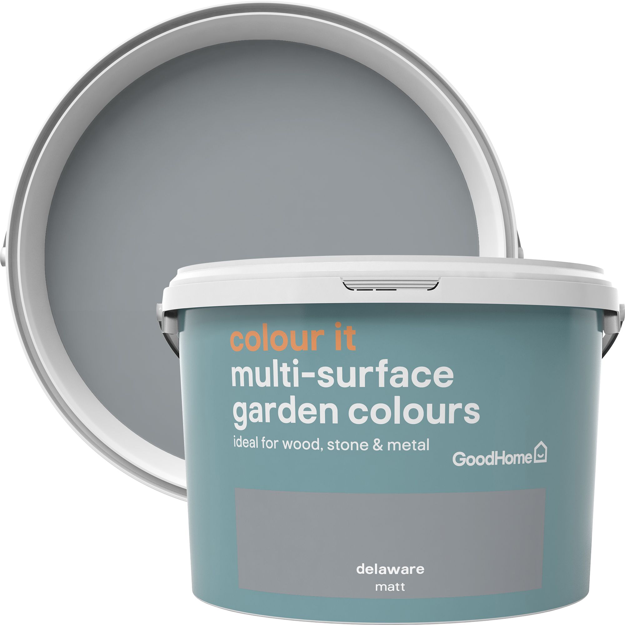 GoodHome Colour it Delaware Matt Multi-surface paint, 2.5L | DIY at B&Q