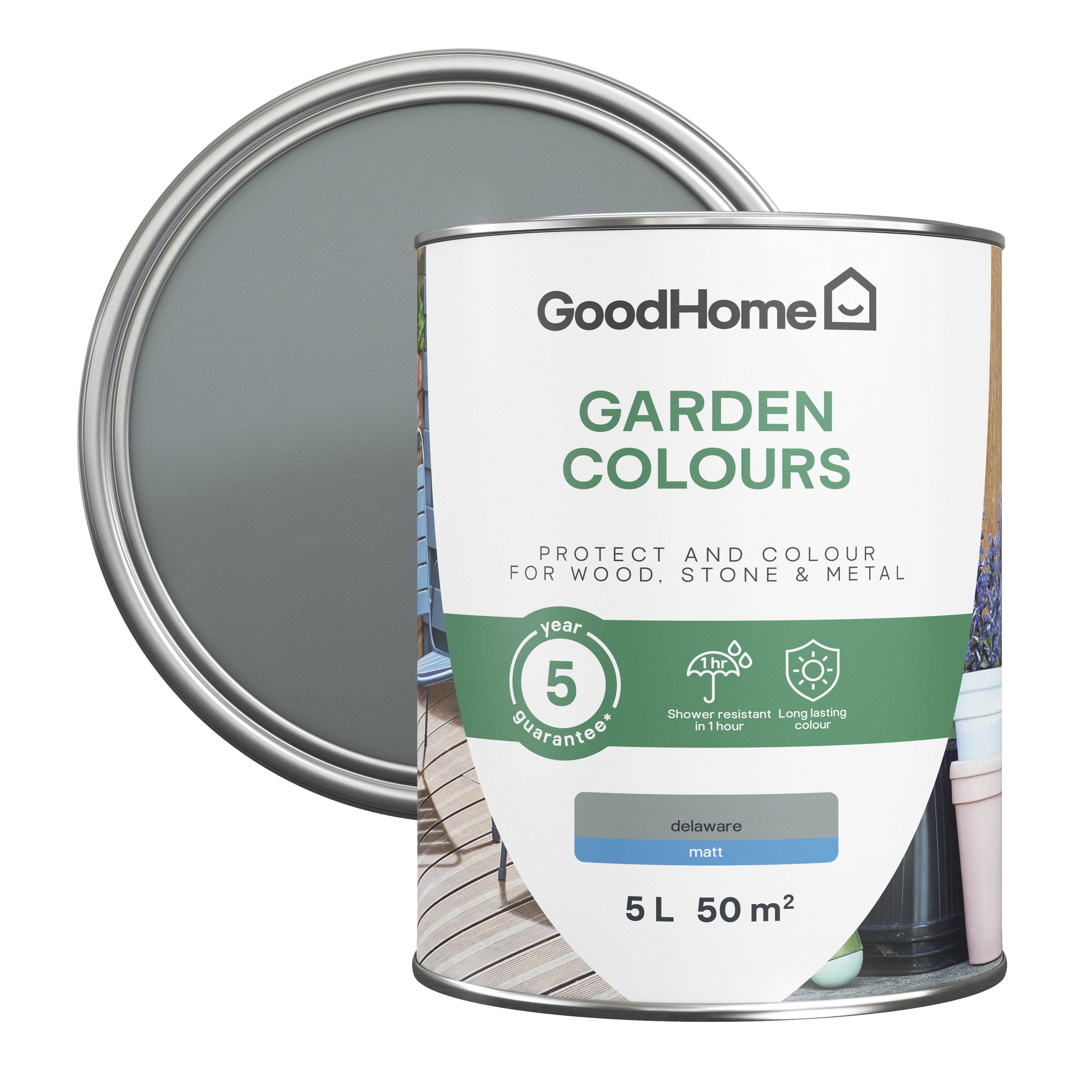 GoodHome Colour It Delaware Matt Multi-surface paint, 5L | DIY at B&Q