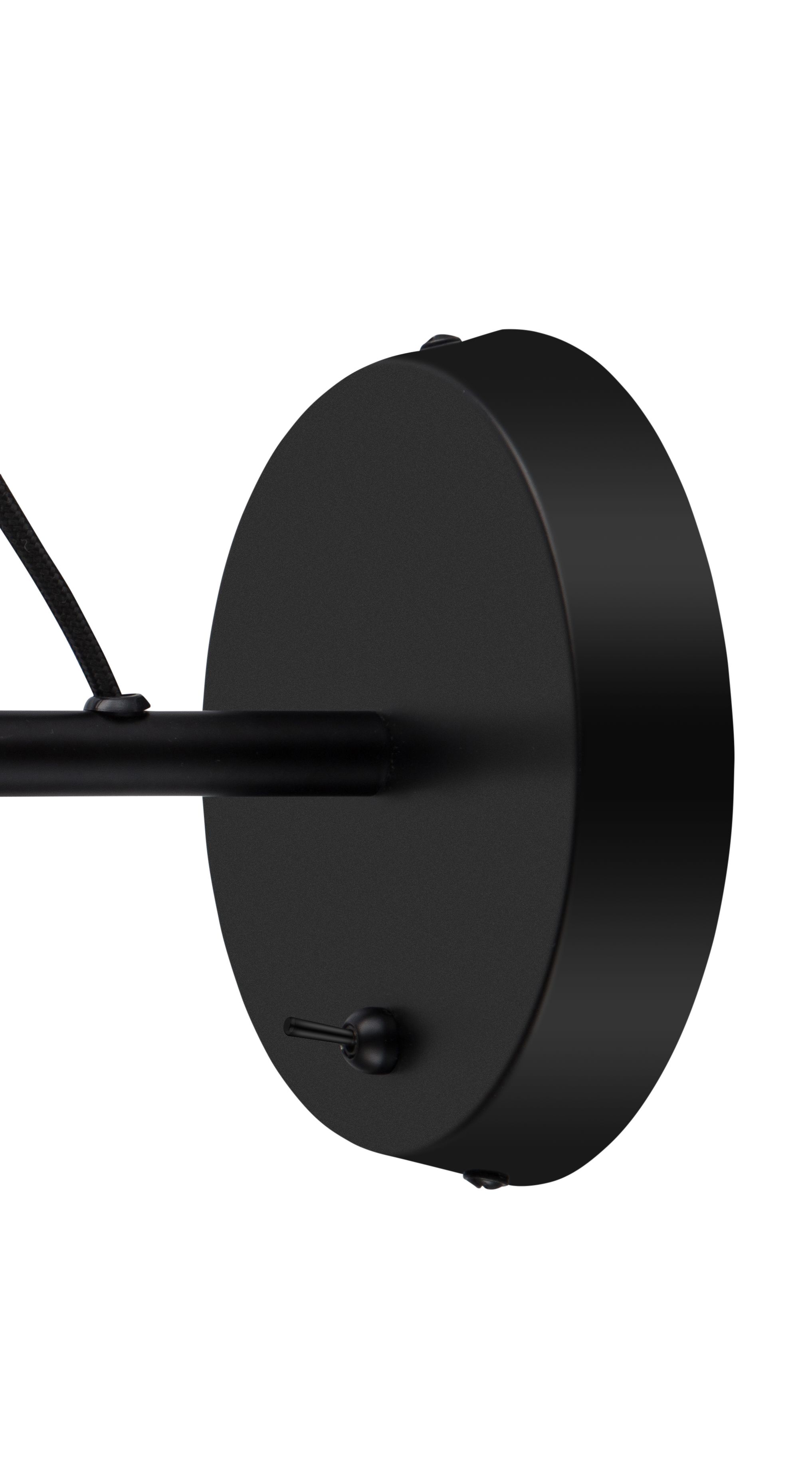 GoodHome Delagoa Industrial Matt Black & Gold Antique brass effect ...