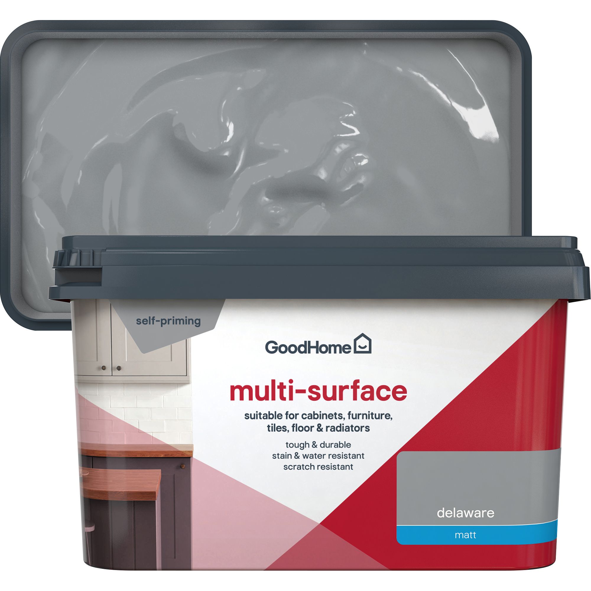 GoodHome Delaware Matt Multi-surface paint, 2L