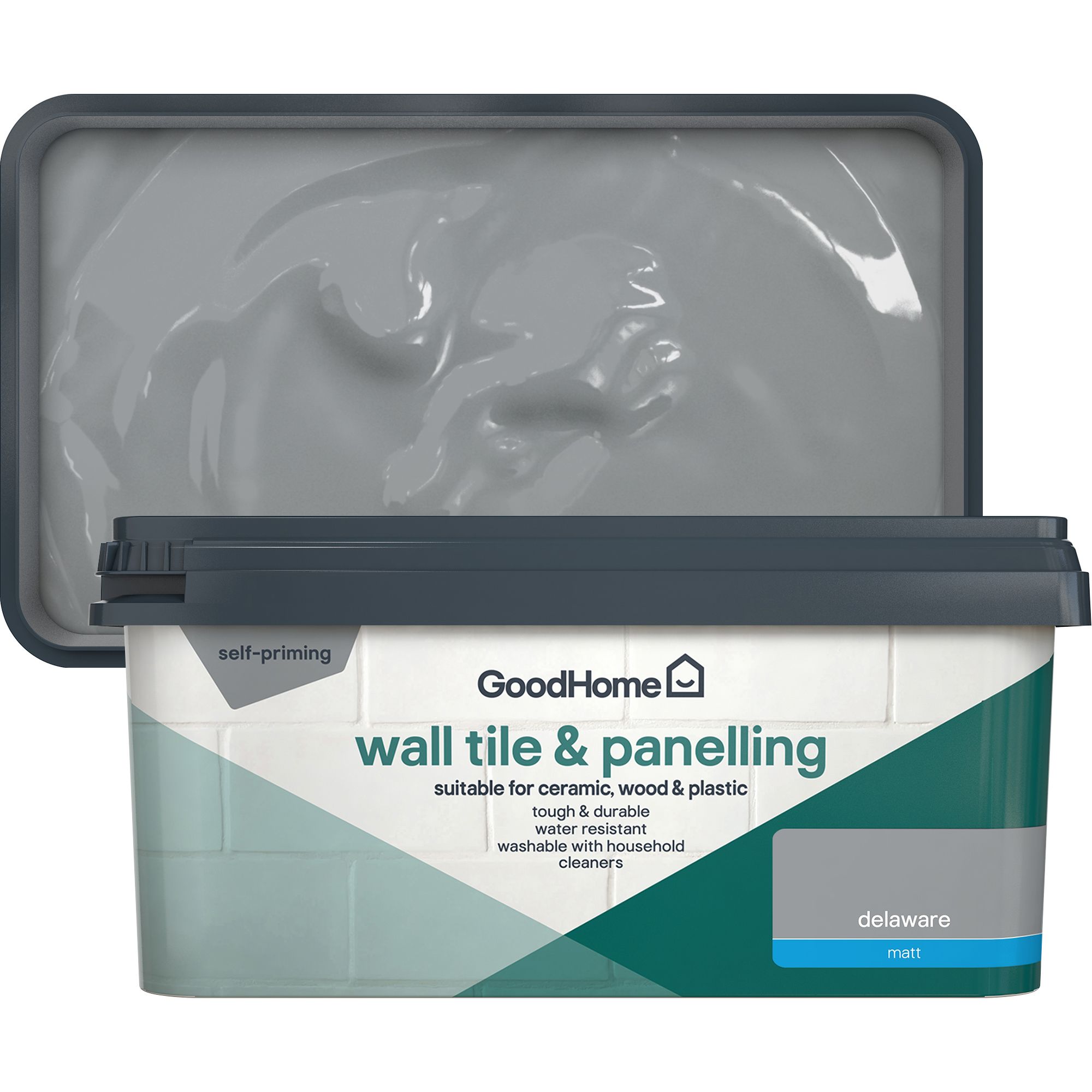GoodHome Delaware Matt Wall tile & panelling paint, 2L