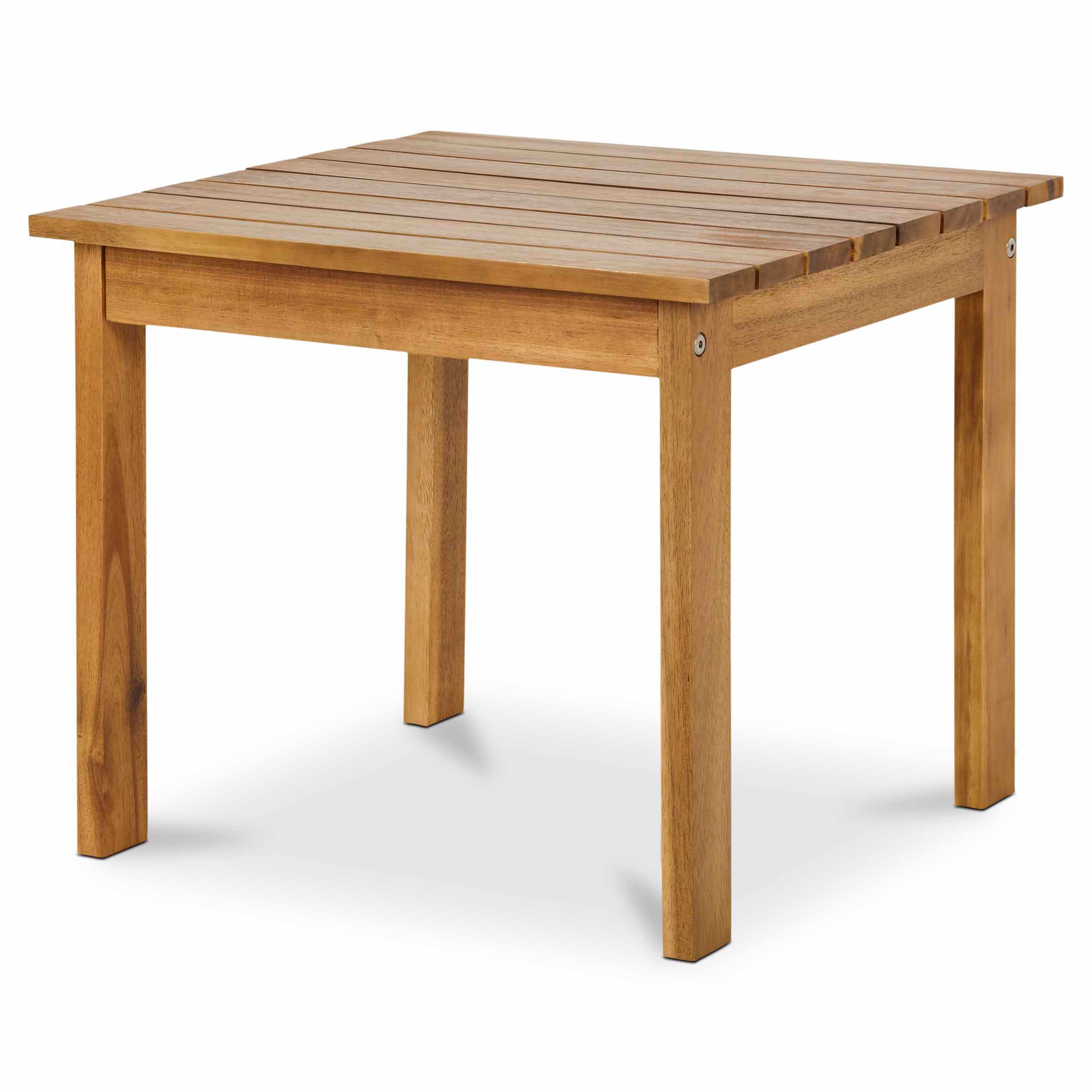 GoodHome Denia Brown Wooden 2 seater Square Table | DIY at B&Q
