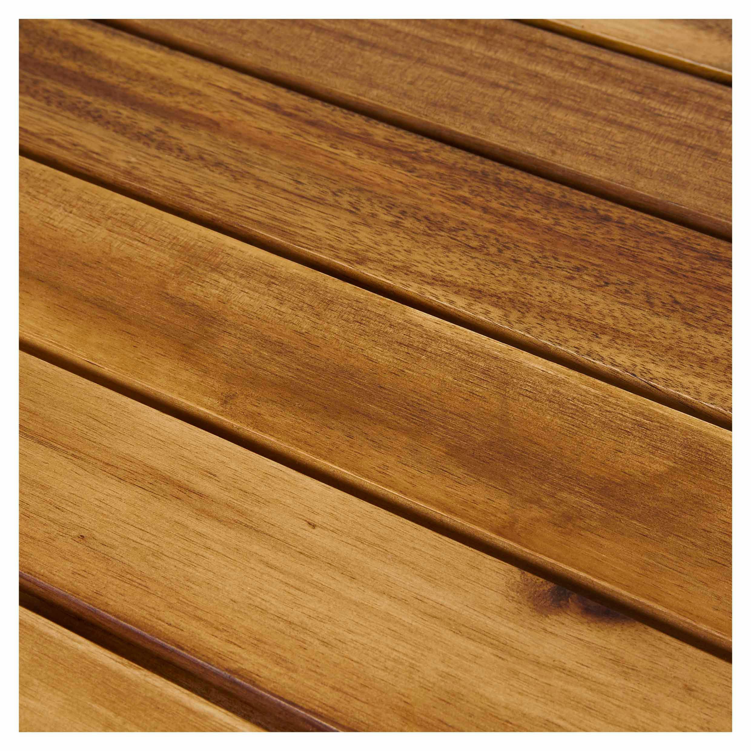 GoodHome Denia Natural Wooden Bench 57cm(W) 89.7cm(H)