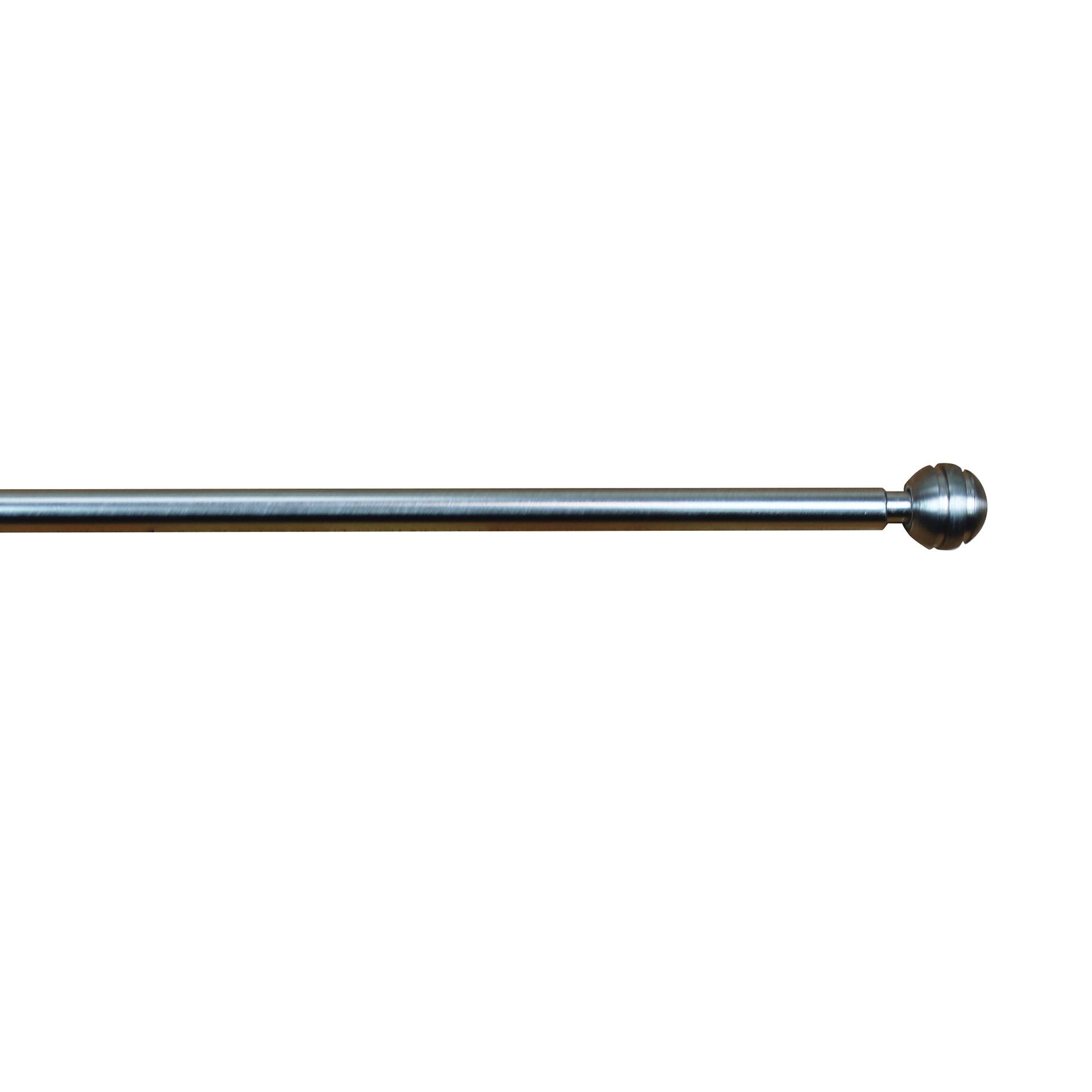 GoodHome Dokos Satin Nickel effect Extendable Ball Café rod Set, (L ...