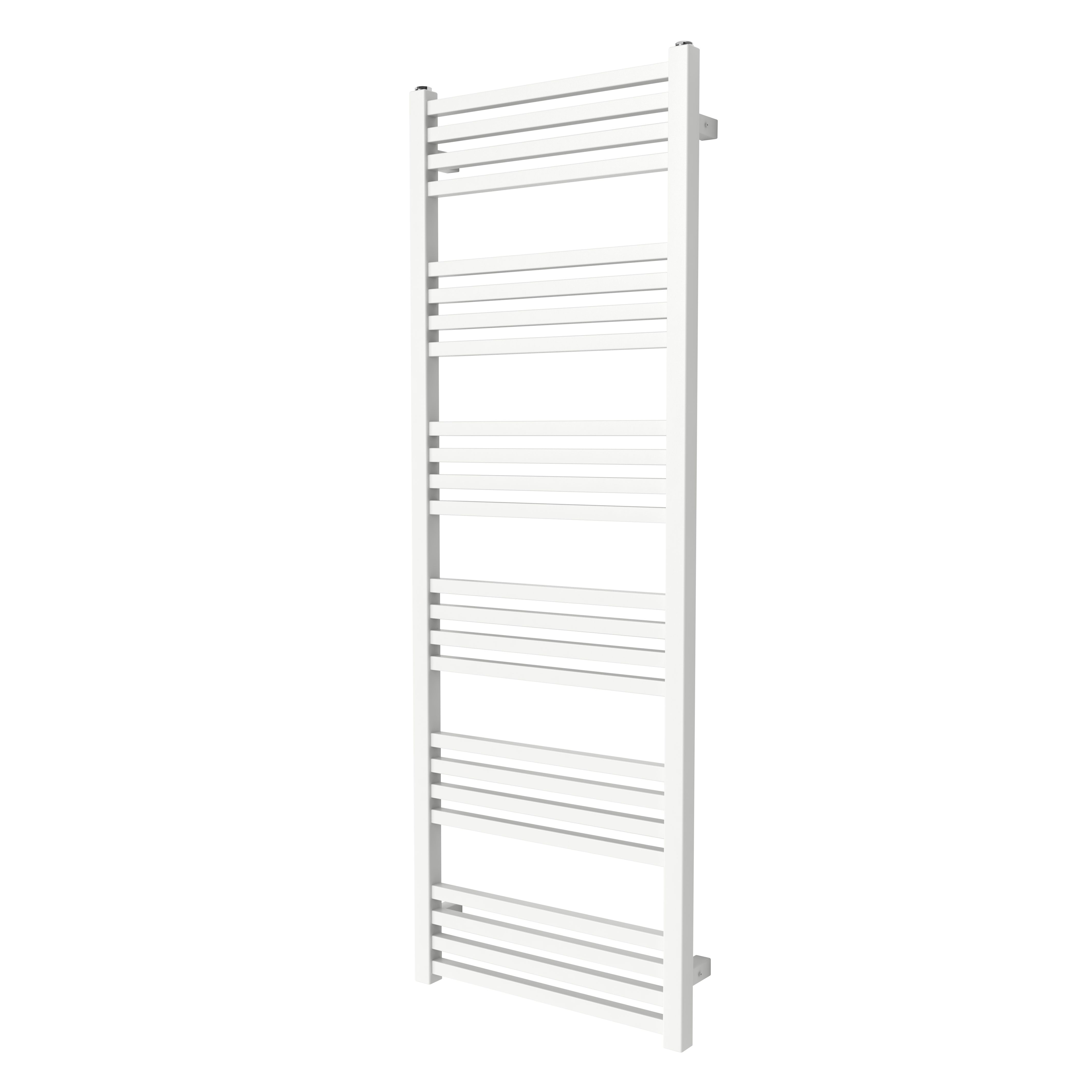 GoodHome Duala White 1767BTU Vertical Towel radiator (W)450mm x (H ...