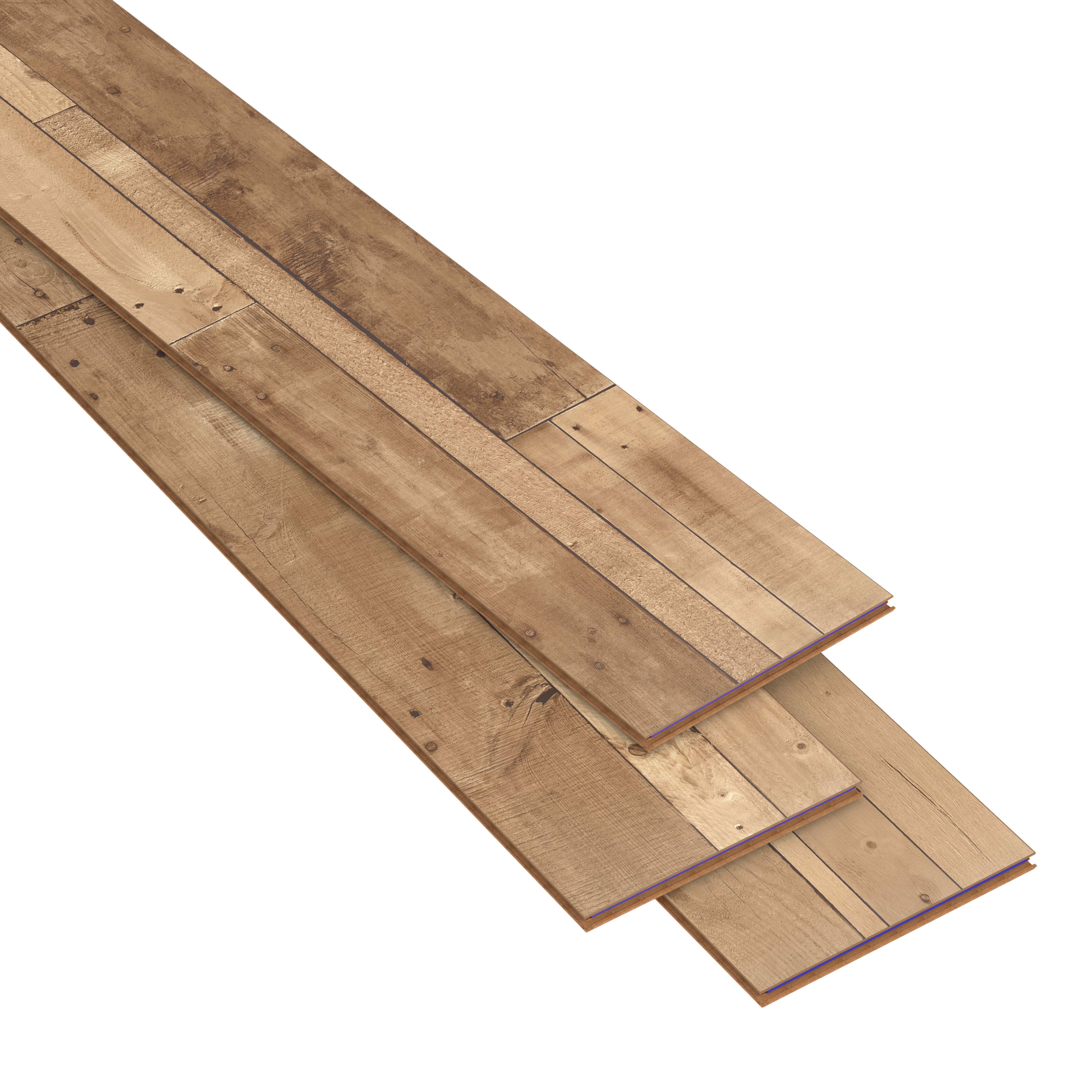 GoodHome Dunwich Blond & light oak Patchwork Natural Mixed wood effect ...