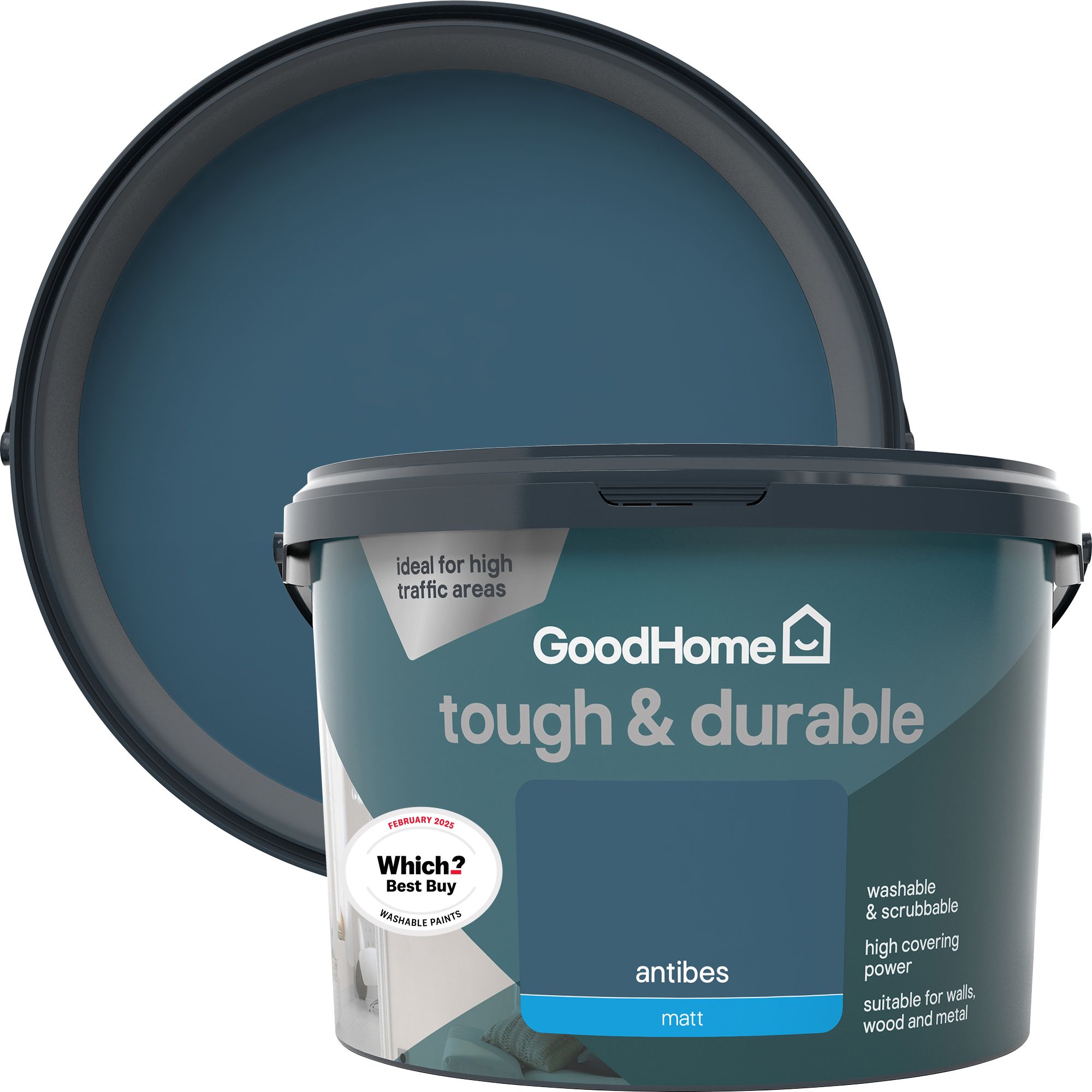 GoodHome Durable Antibes Matt Emulsion paint, 2.5L | DIY at B&Q