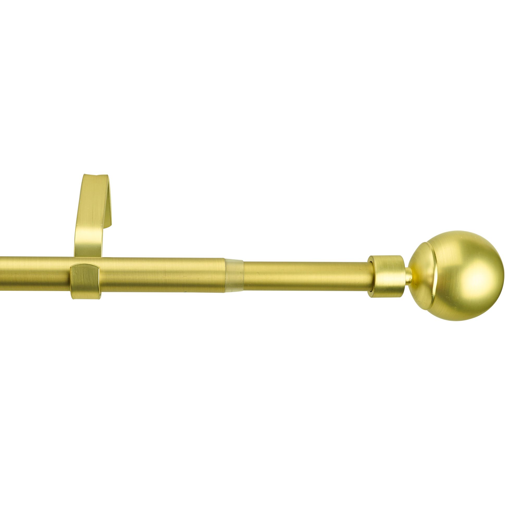 GoodHome Elasa Brass effect Extendable Curtain pole Set, (L)1200mm ...