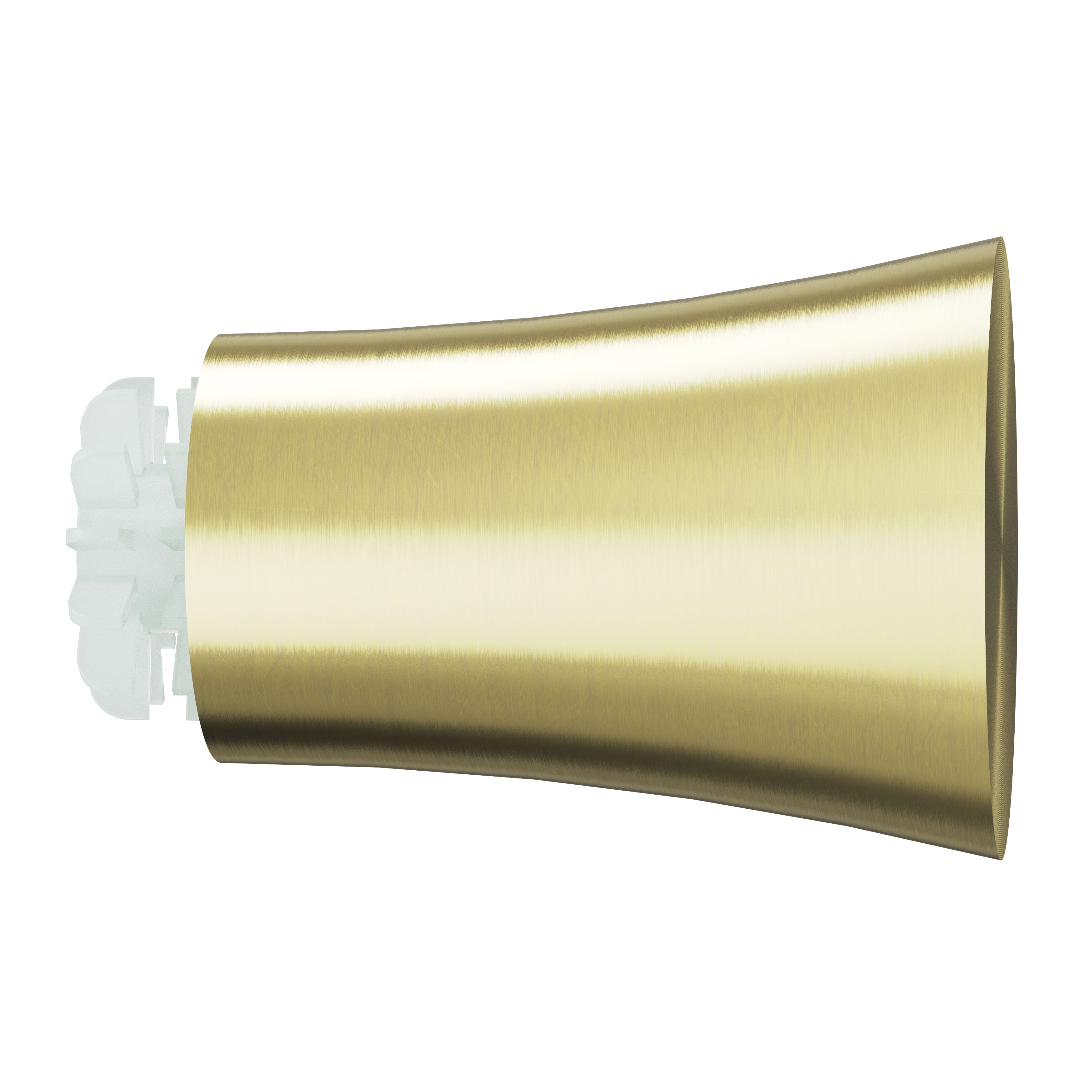 GoodHome Elasa Gold Brass effect Metal & plastic Cone Curtain pole ...