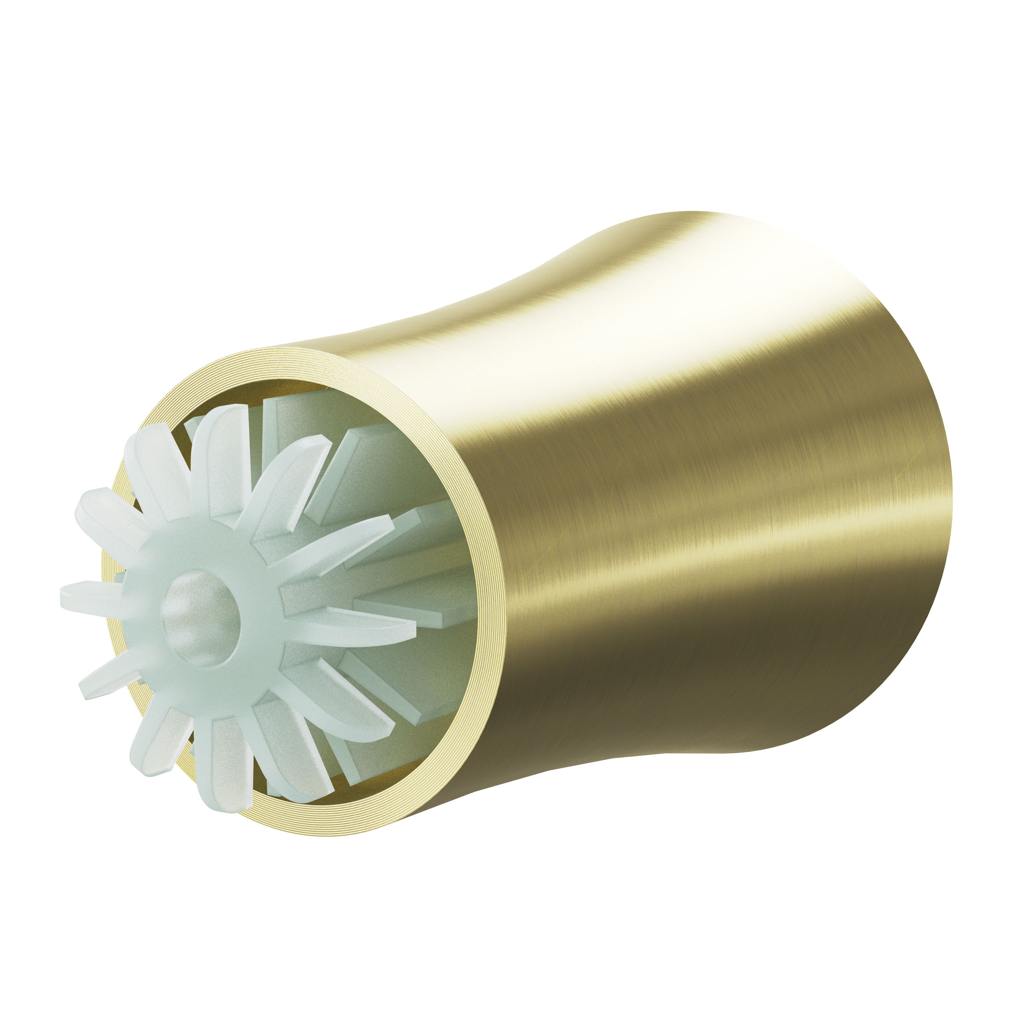 GoodHome Elasa Gold Brass effect Metal & plastic Cone Curtain pole ...