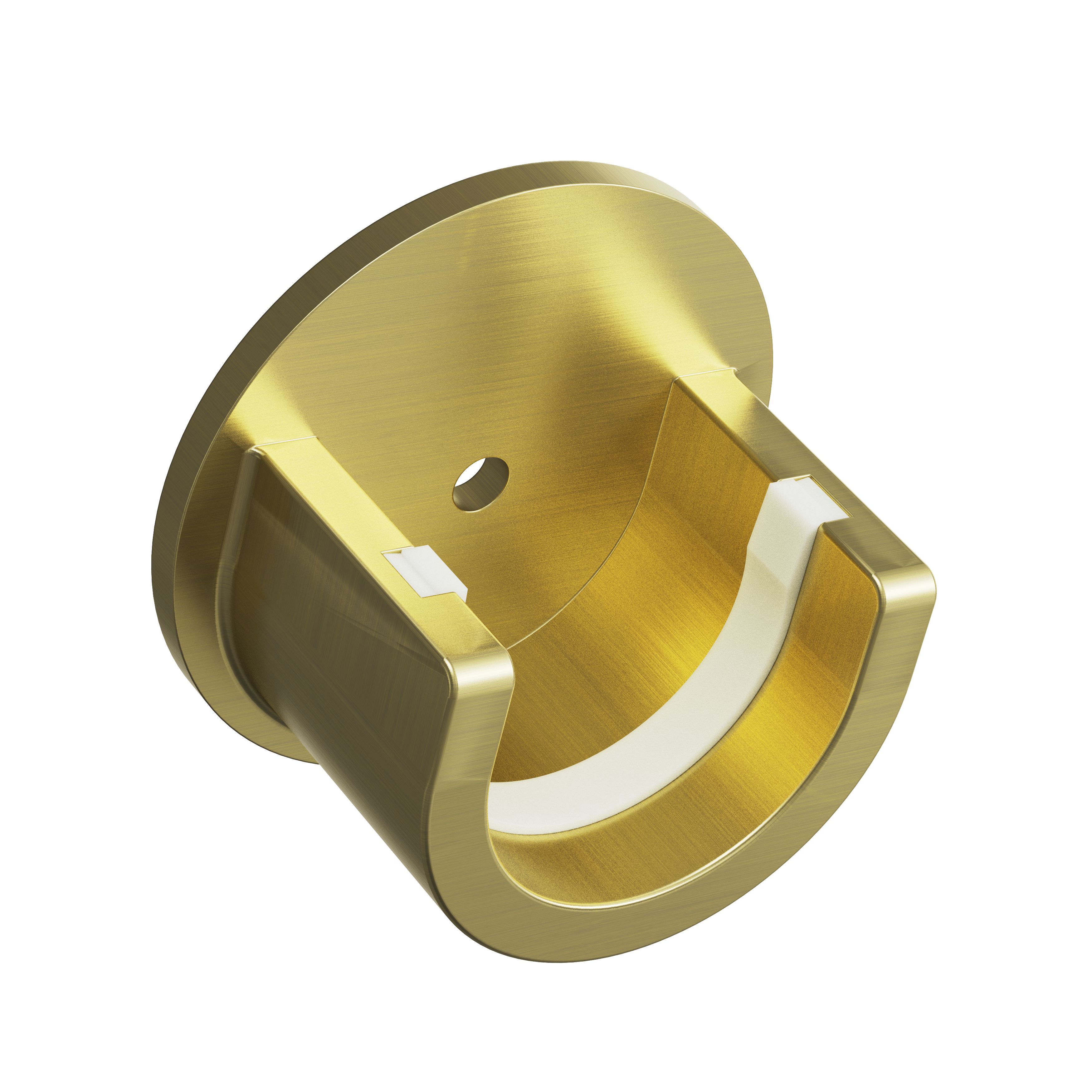 GoodHome Elasa Gold Brass effect Metal & plastic Curtain pole bracket ...