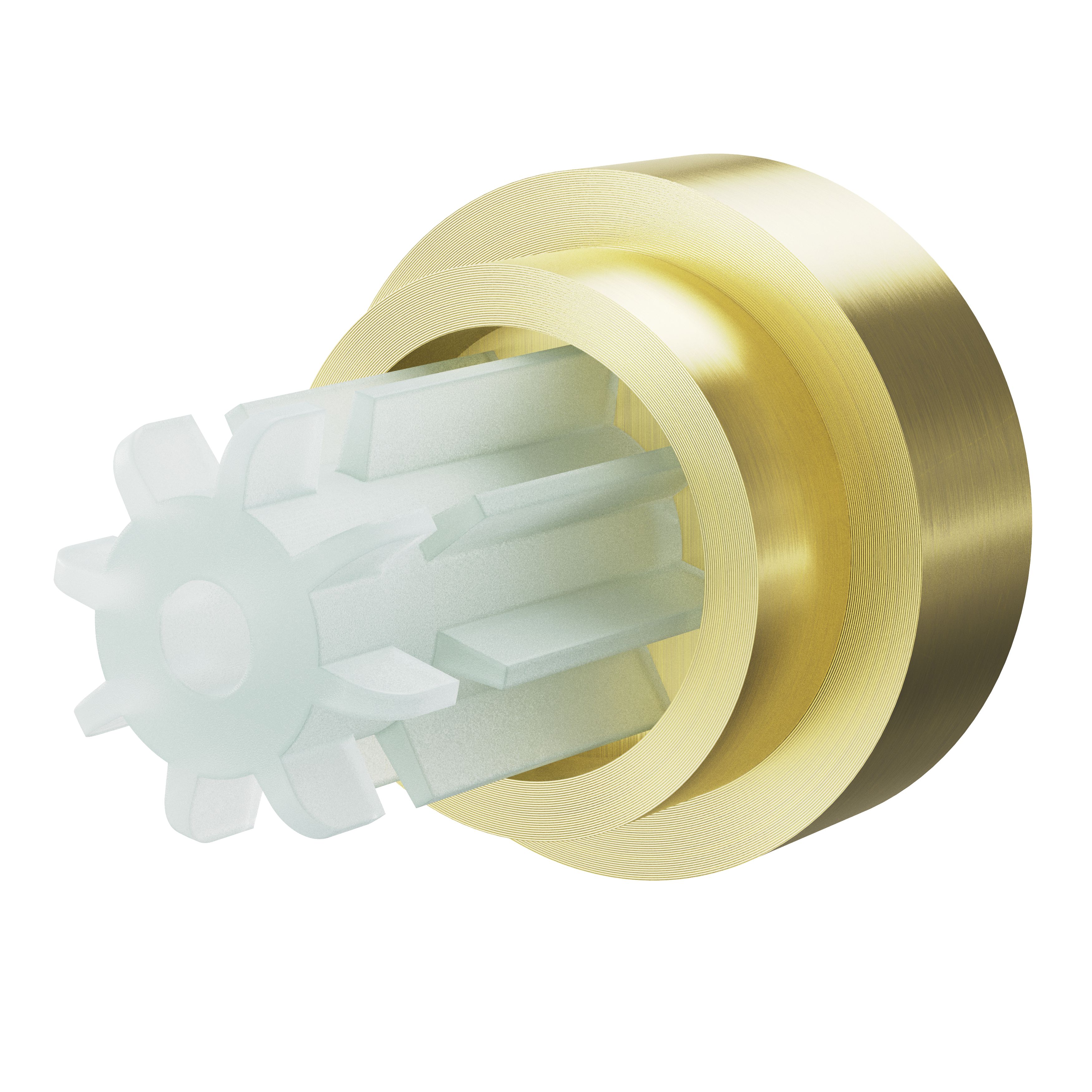 GoodHome Elasa Gold Brass effect Metal & plastic Curtain pole finial ...