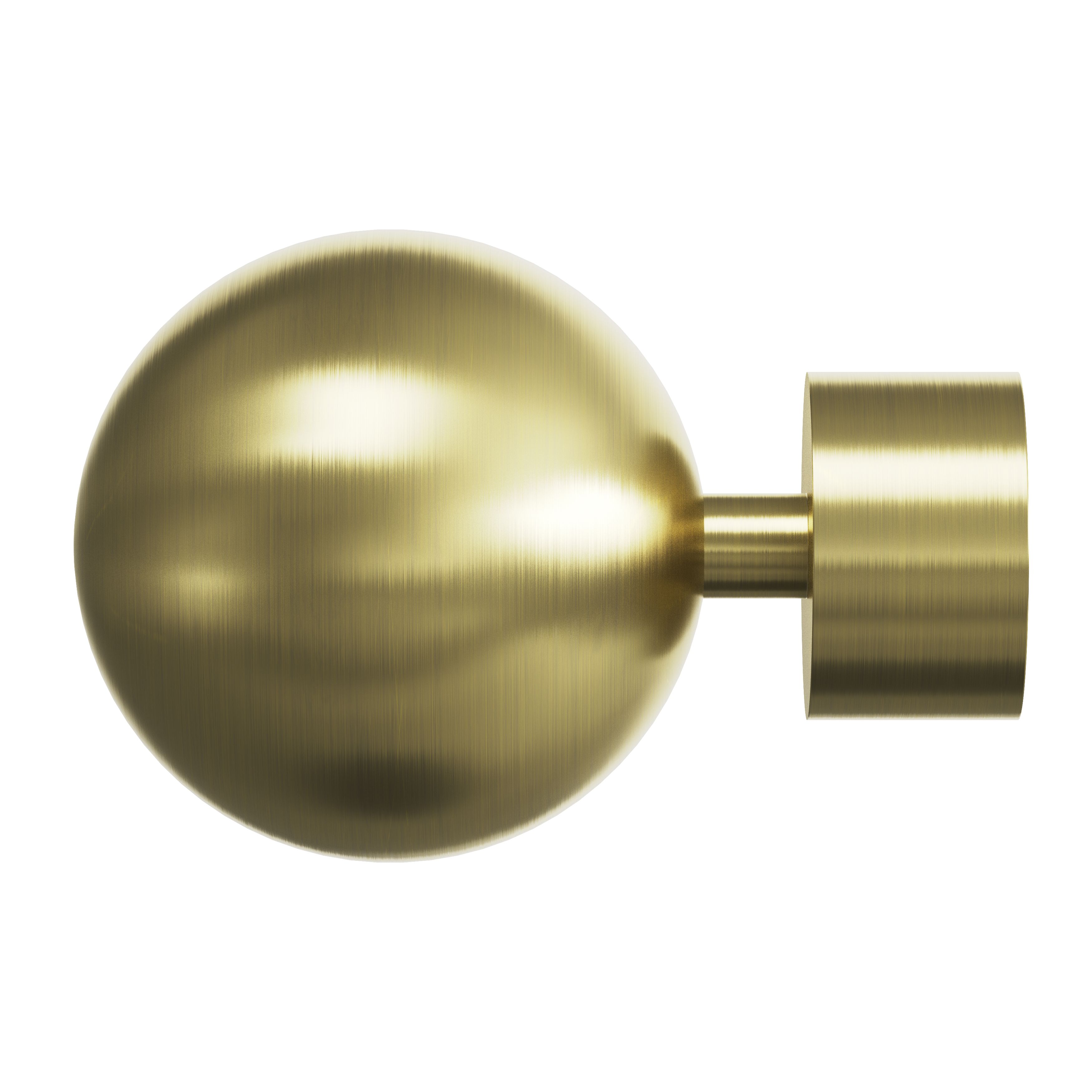 GoodHome Elasa Satin Brass effect Extendable Ball Single curtain pole ...