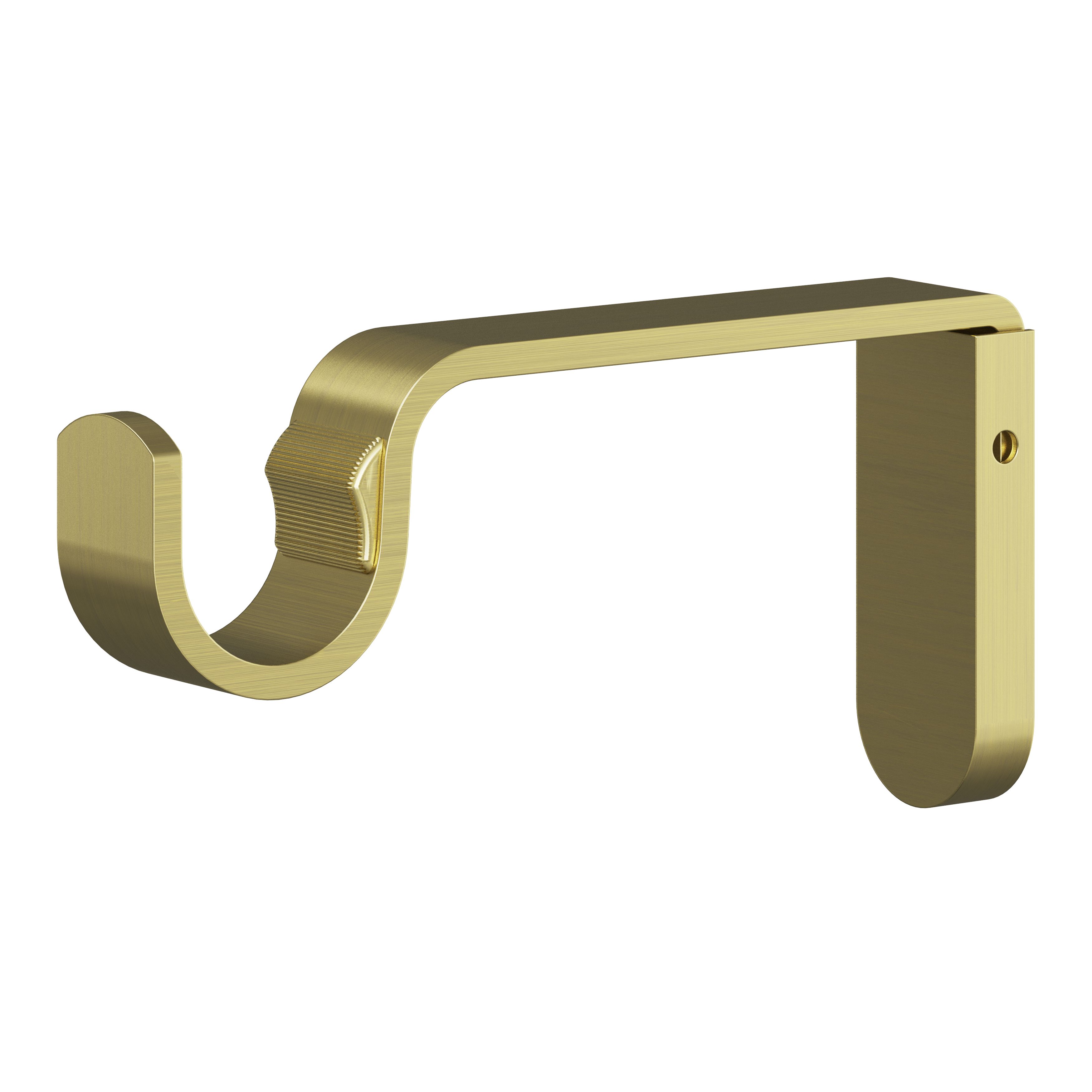 GoodHome Elasa Satin Brass effect Extendable Cone Single curtain pole ...
