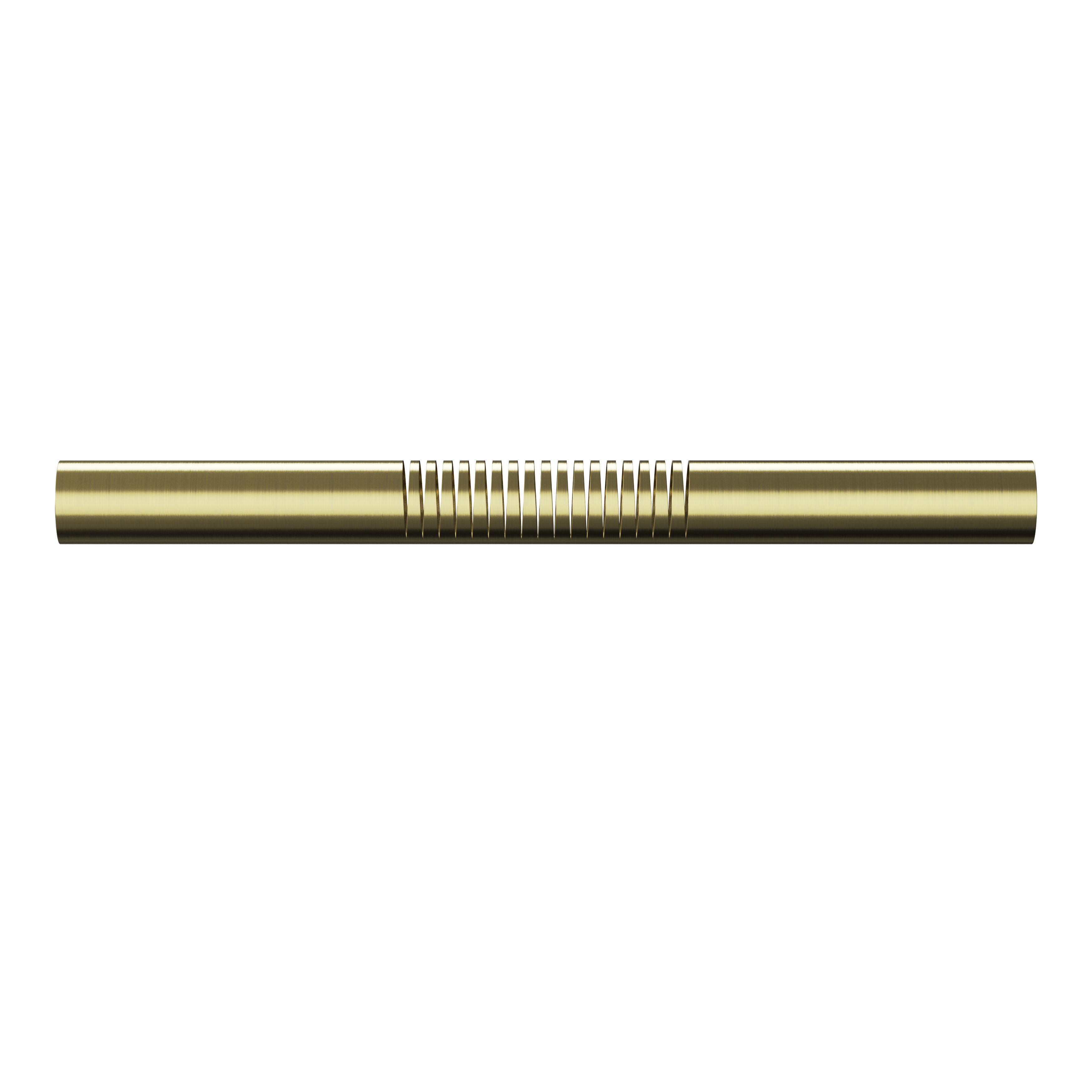 GoodHome Elasa Satin Brass effect Metal Clip Bay bend, (L)220mm (Dia)19mm
