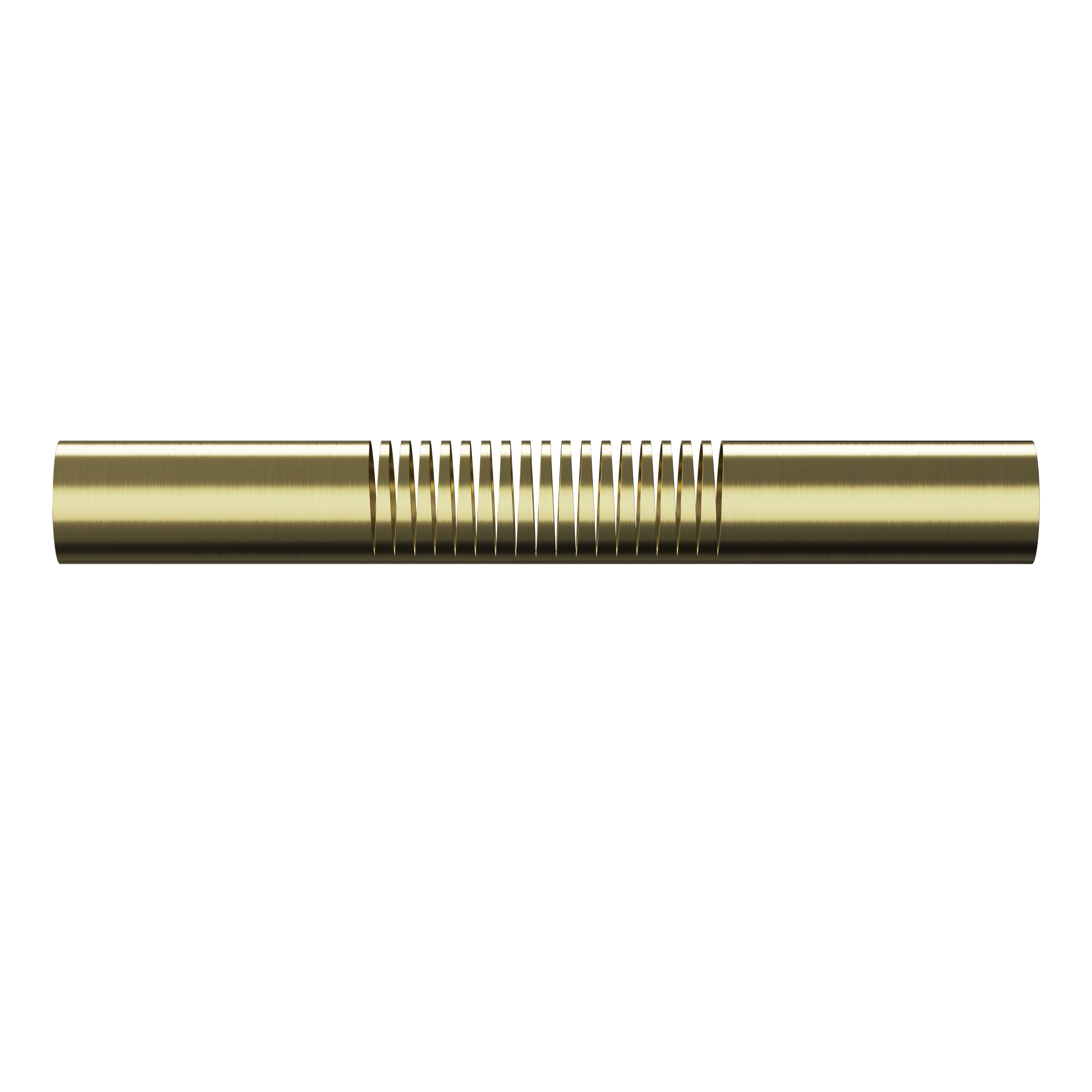 GoodHome Elasa Satin Brass effect Metal Clip Bay bend, (L)220mm (Dia)28mm