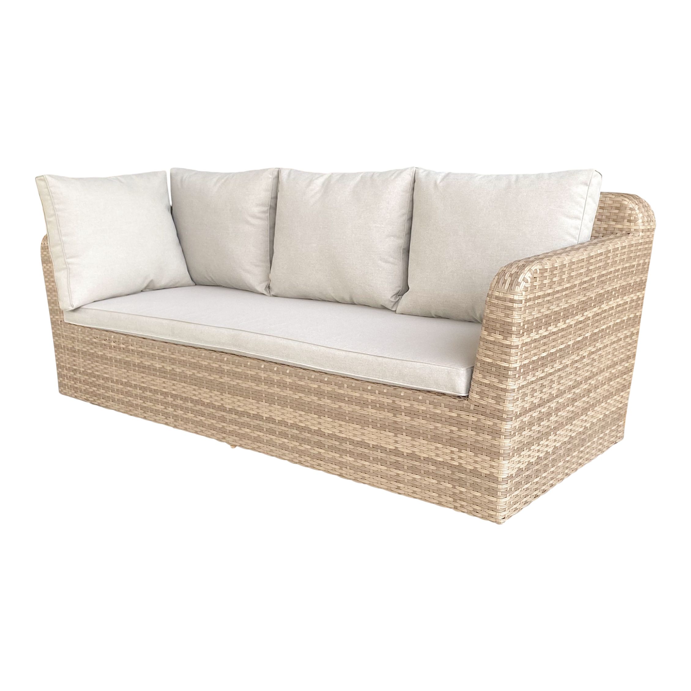 GoodHome Elos Beige 6 Seater Garden furniture set