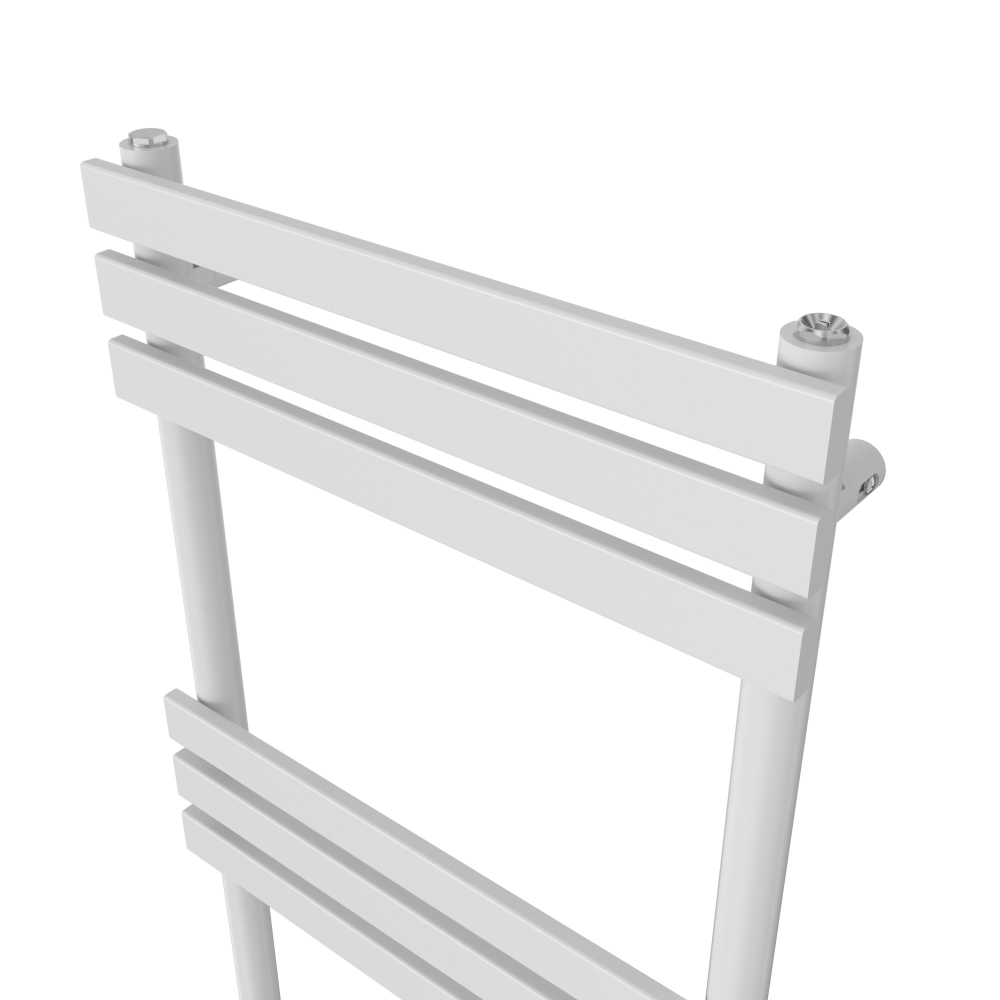GoodHome Emsworth White 2363BTU Vertical Towel radiator (W)500mm x (H ...