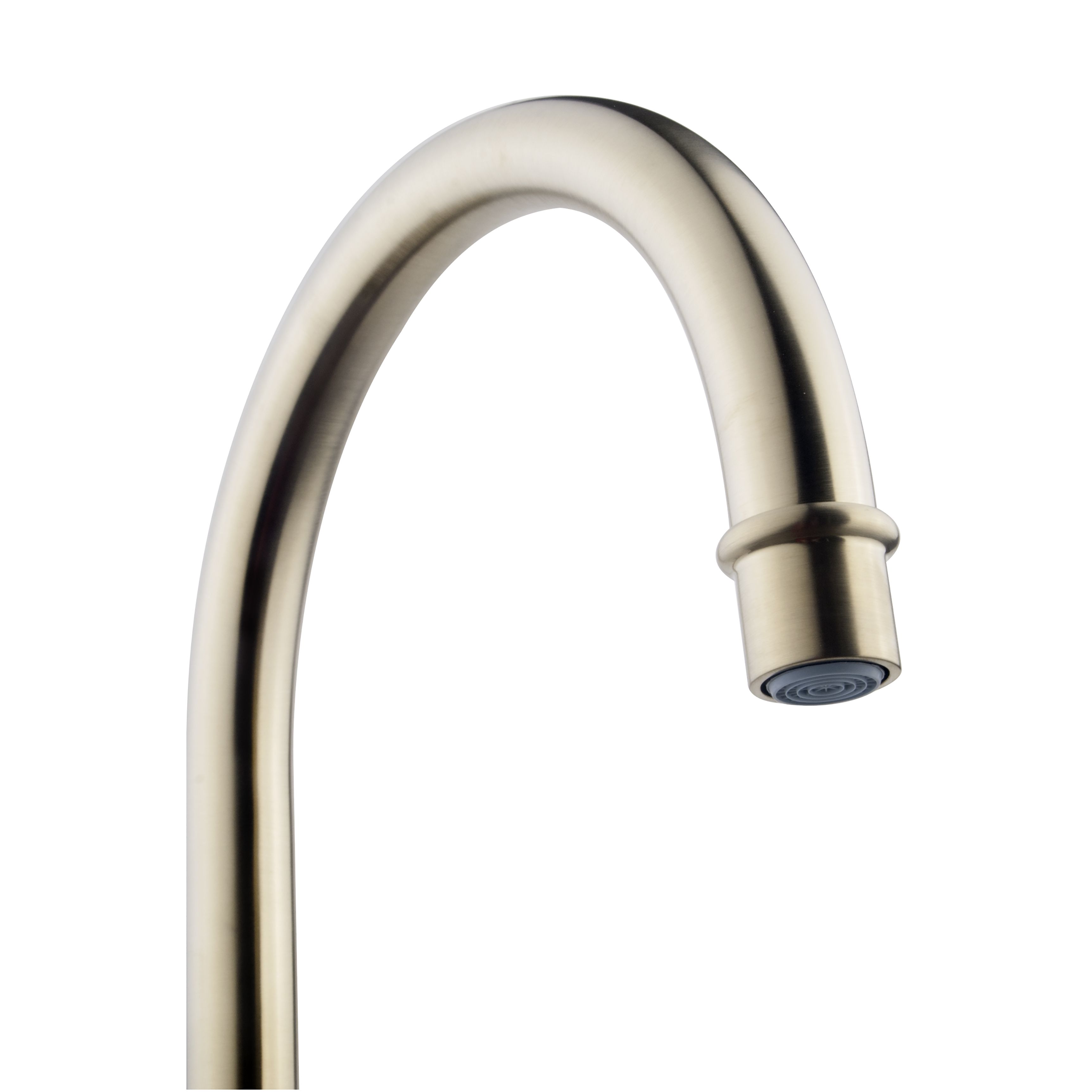 GoodHome Filbert Gold Brass effect Kitchen Twin lever Tap at B&Q