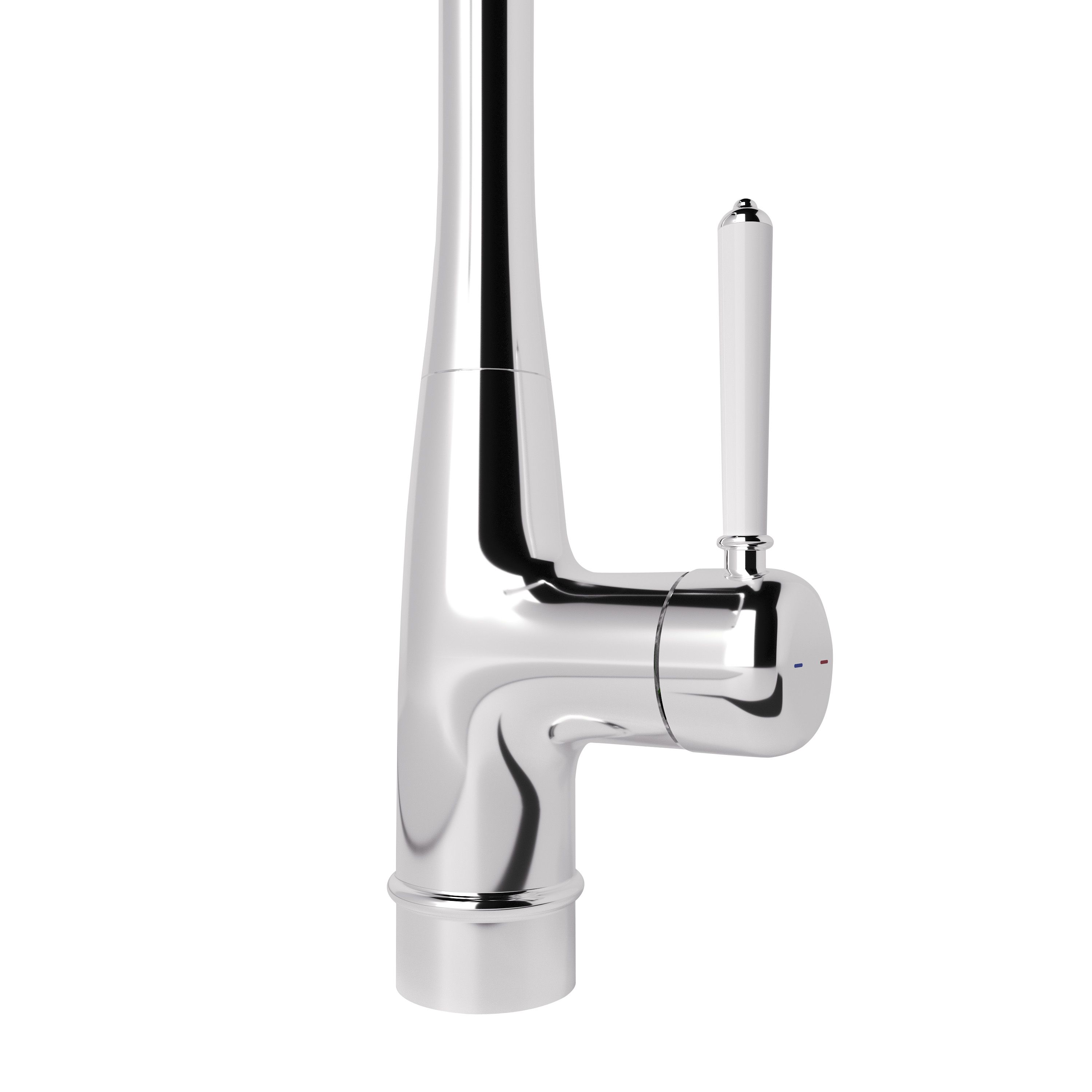 GoodHome Filbert Silver Chrome effect Kitchen Side lever Tap