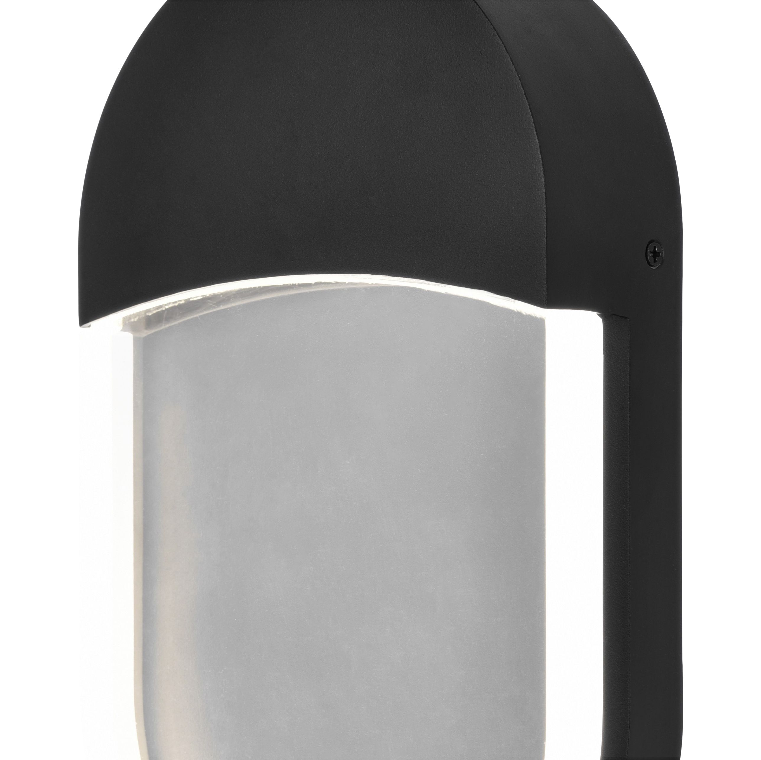 GOODHOME FIXED MATT BLACK MAINS-POWERED INTEGRATED LED OUTDOOR WALL ...