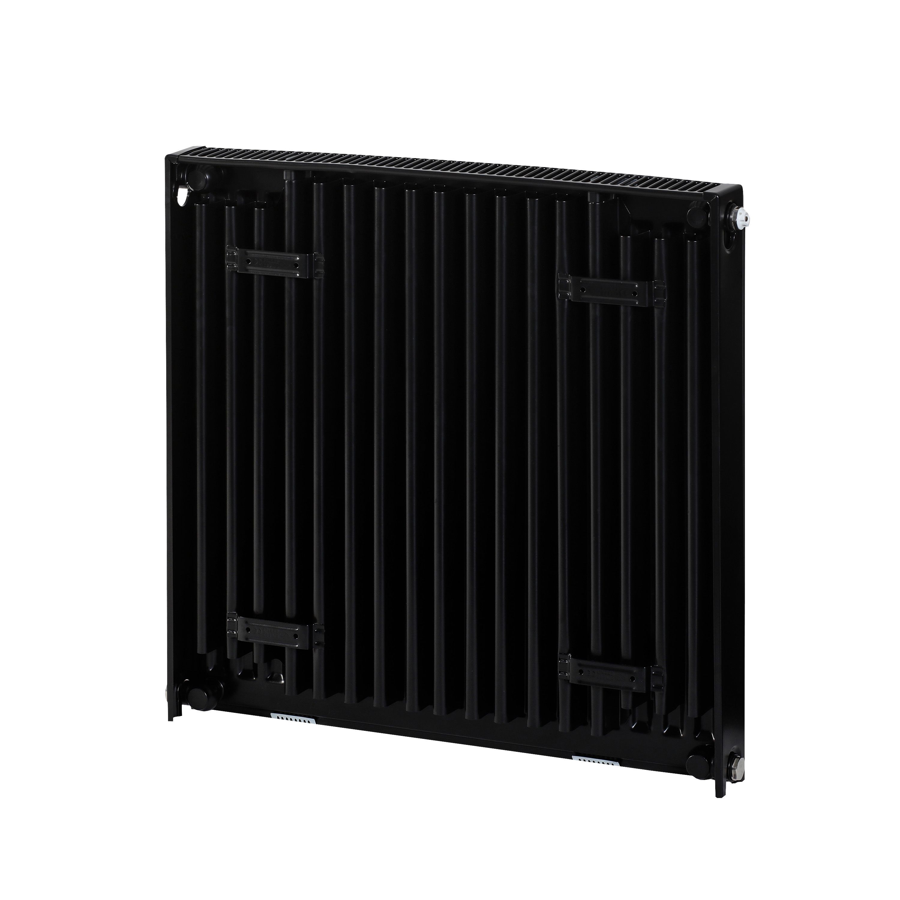 GoodHome Flat Black Type 11 Single Panel Radiator, (W)600mm x (H)600mm