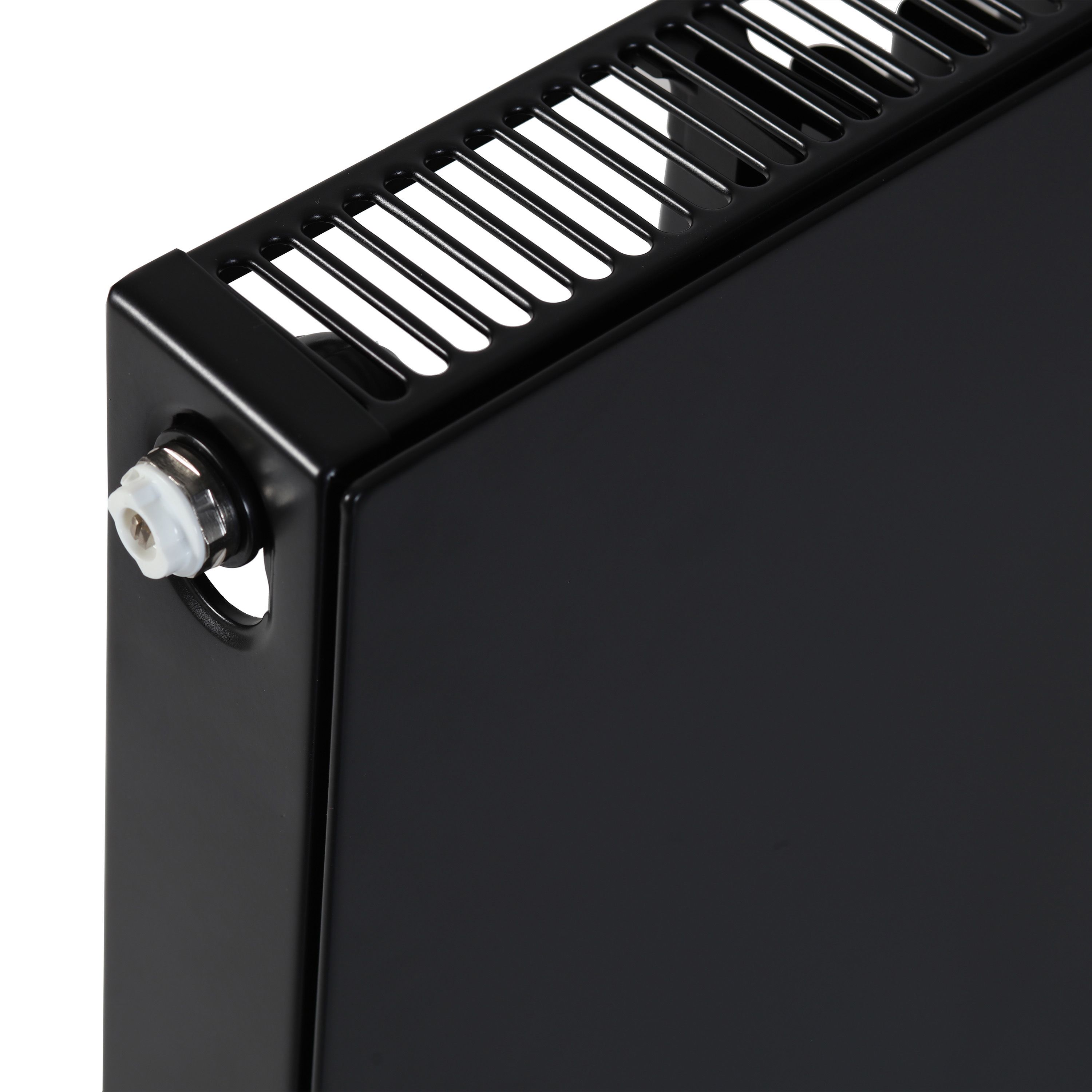 GoodHome Flat Black Type 11 Single Panel Radiator, (W)600mm x (H)600mm