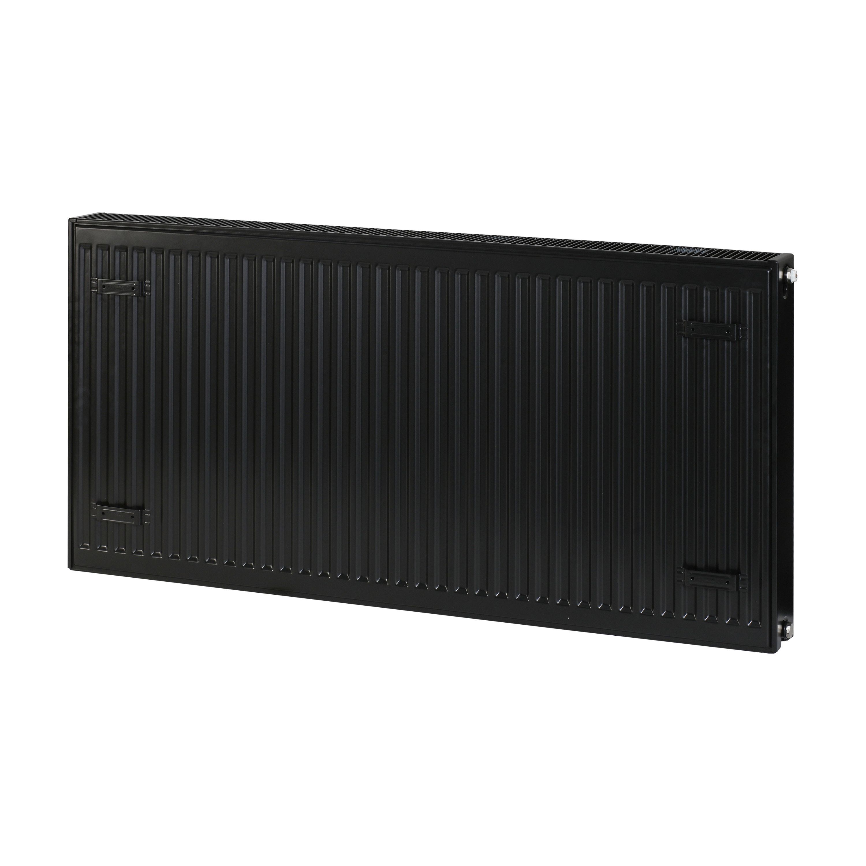 GoodHome Flat Black Type 22 Double Panel Radiator, (W)1200mm x (H)600mm