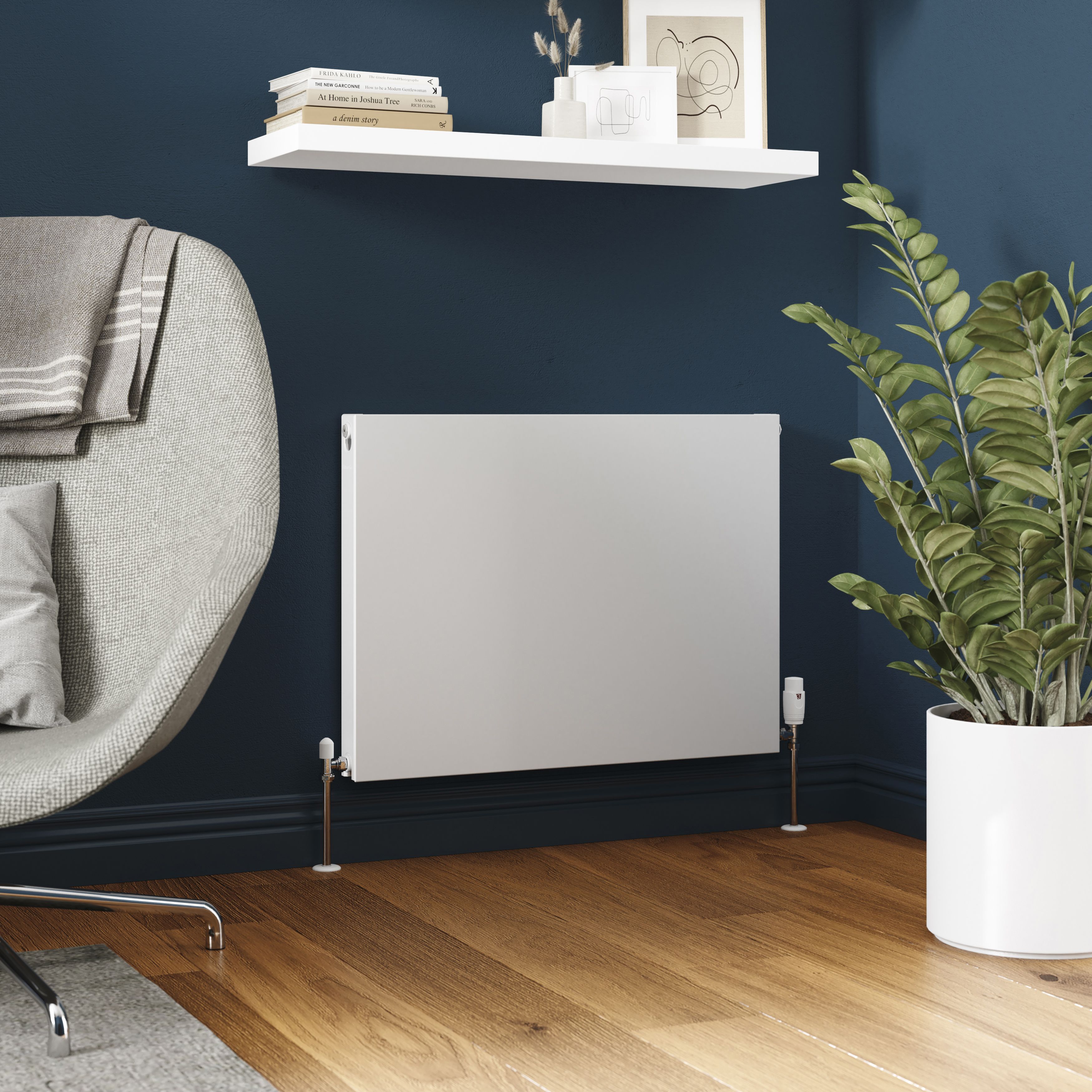 single panel white radiator