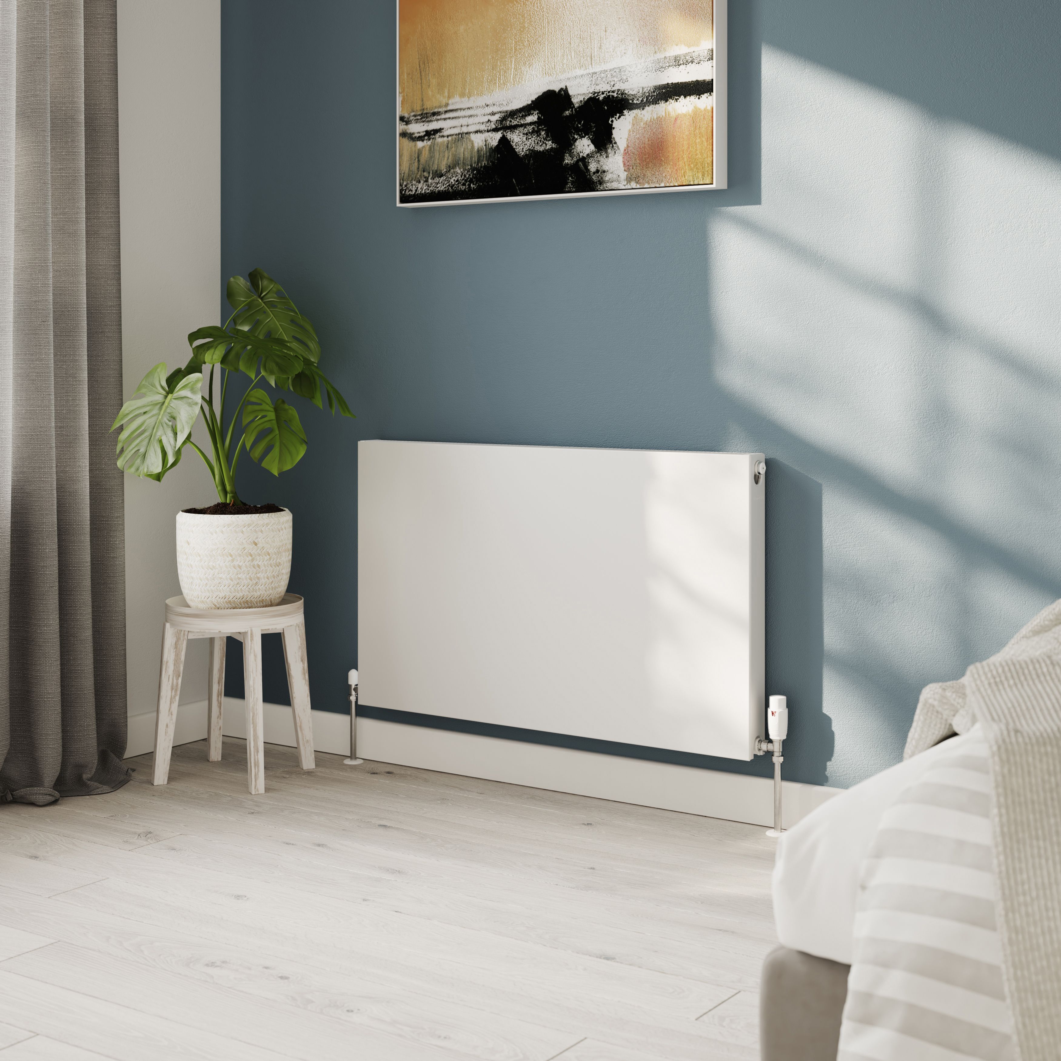 GoodHome Flat White Type 21 Double Panel Radiator, (W)1000mm x (H)600mm