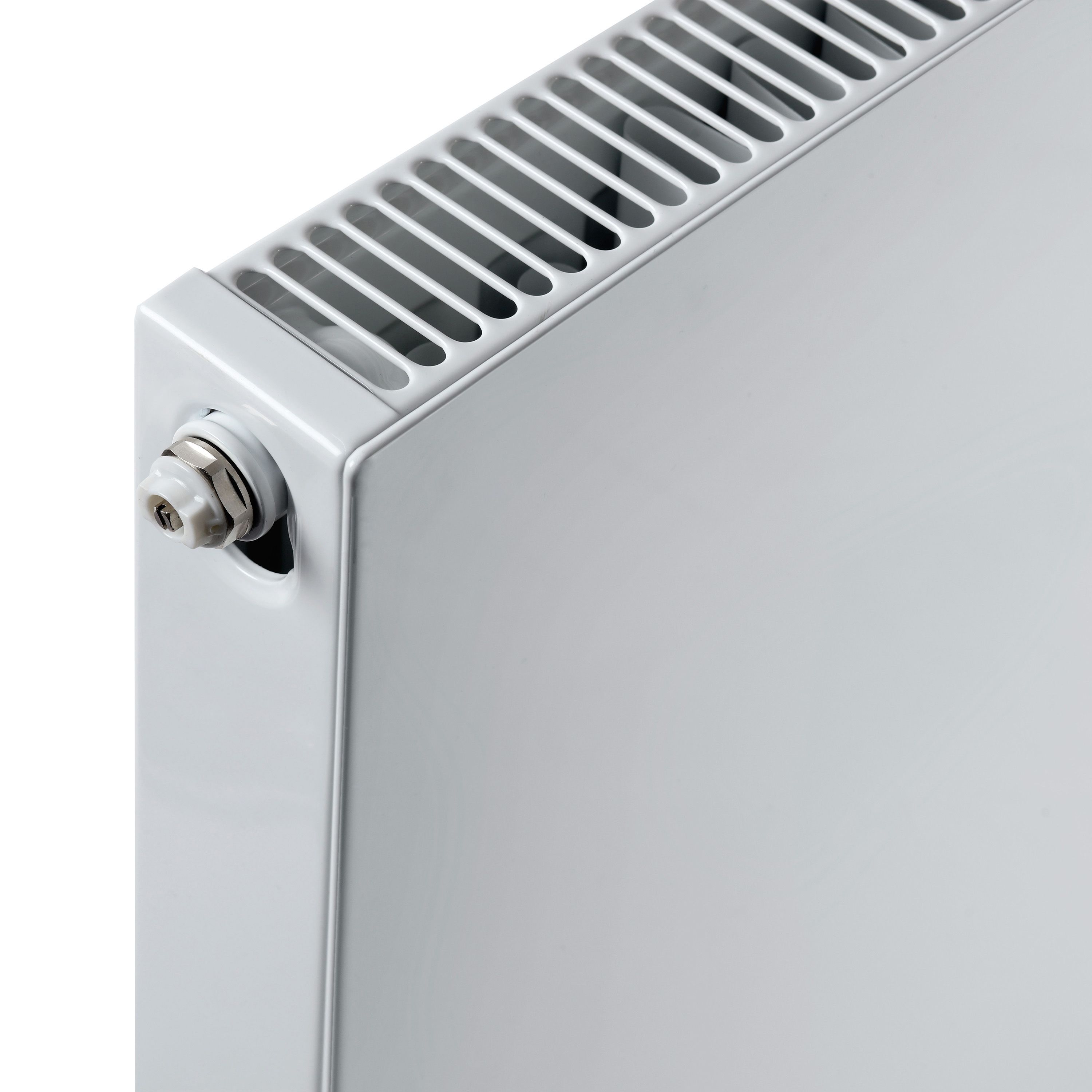 GoodHome Flat White Type 21 Double Panel Radiator, (W)600mm x (H)600mm