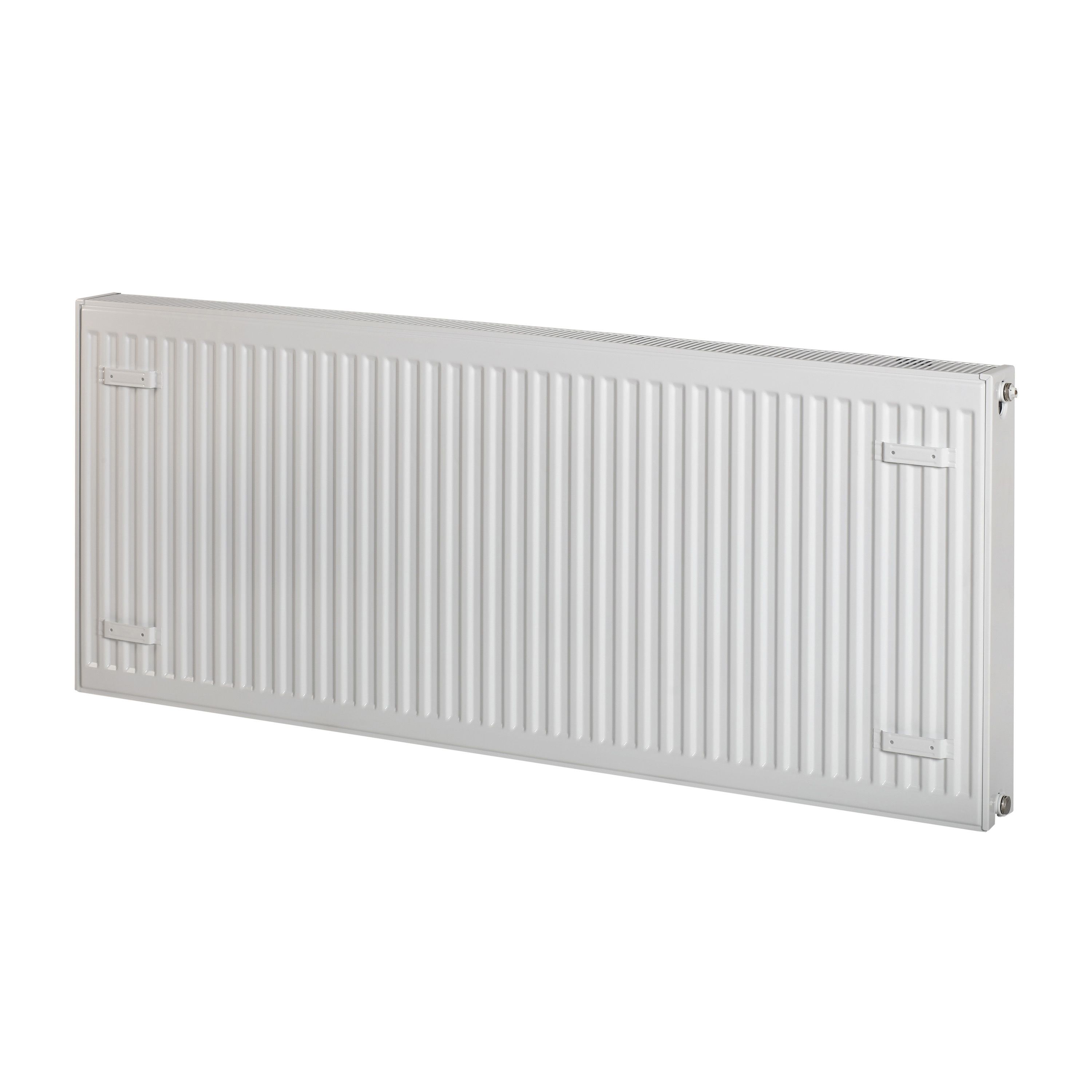 GoodHome Flat White Type 22 Double Panel Radiator, (W)1400mm x (H)600mm