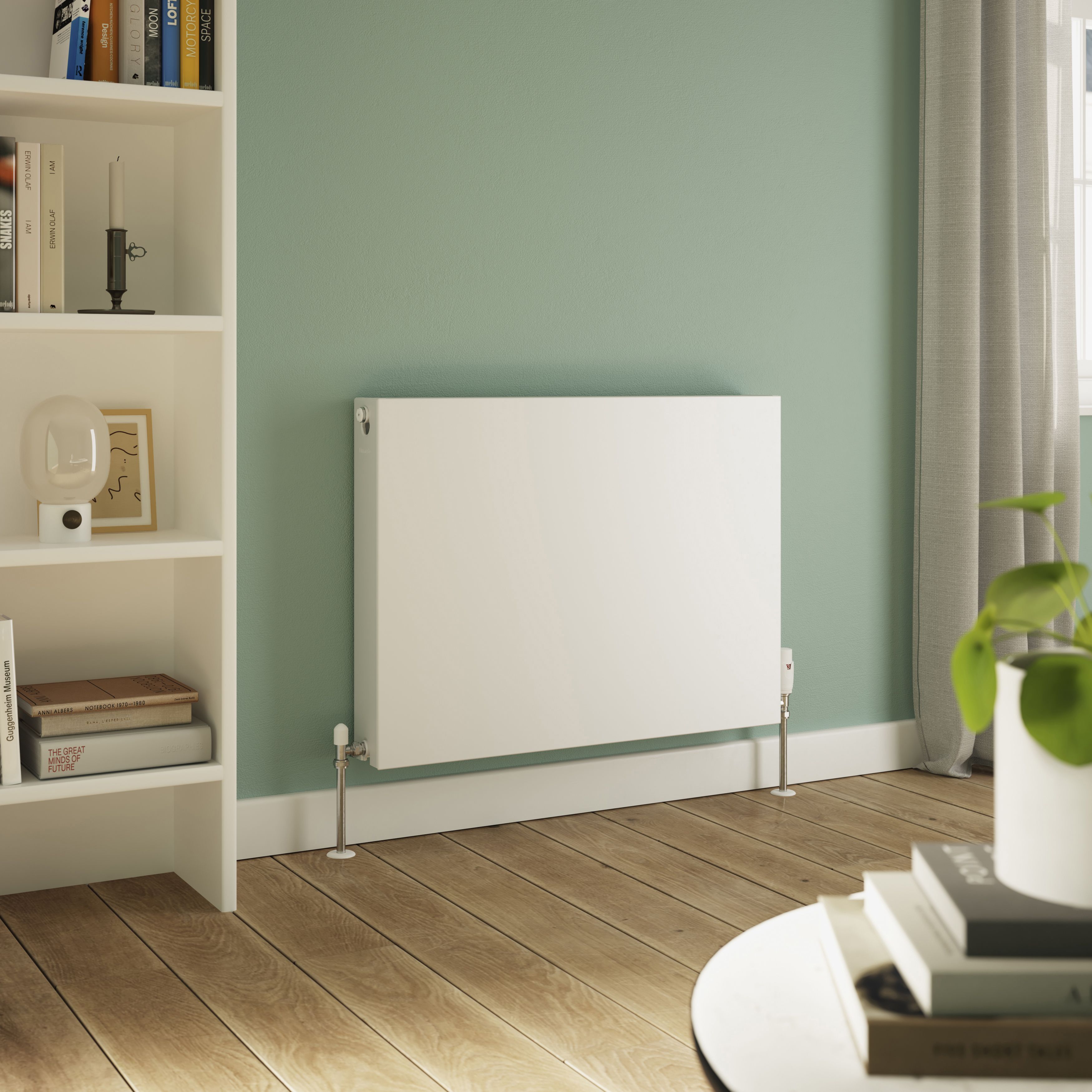 GoodHome Flat White Type 22 Double Panel Radiator, (W)800mm x (H)600mm