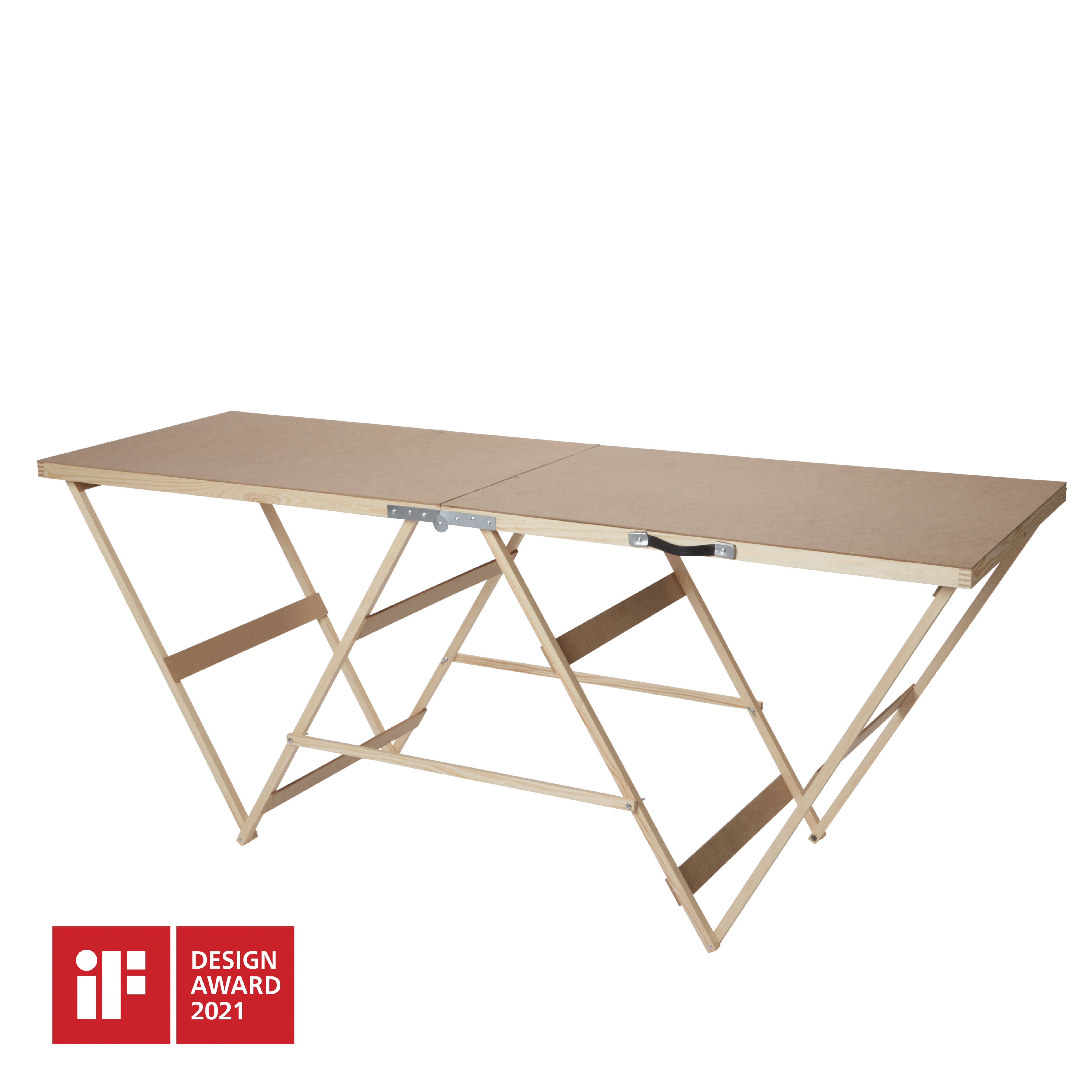 GoodHome Foldable Pasting table, (L)1780mm (W)560mm (H)710mm | DIY at B&Q