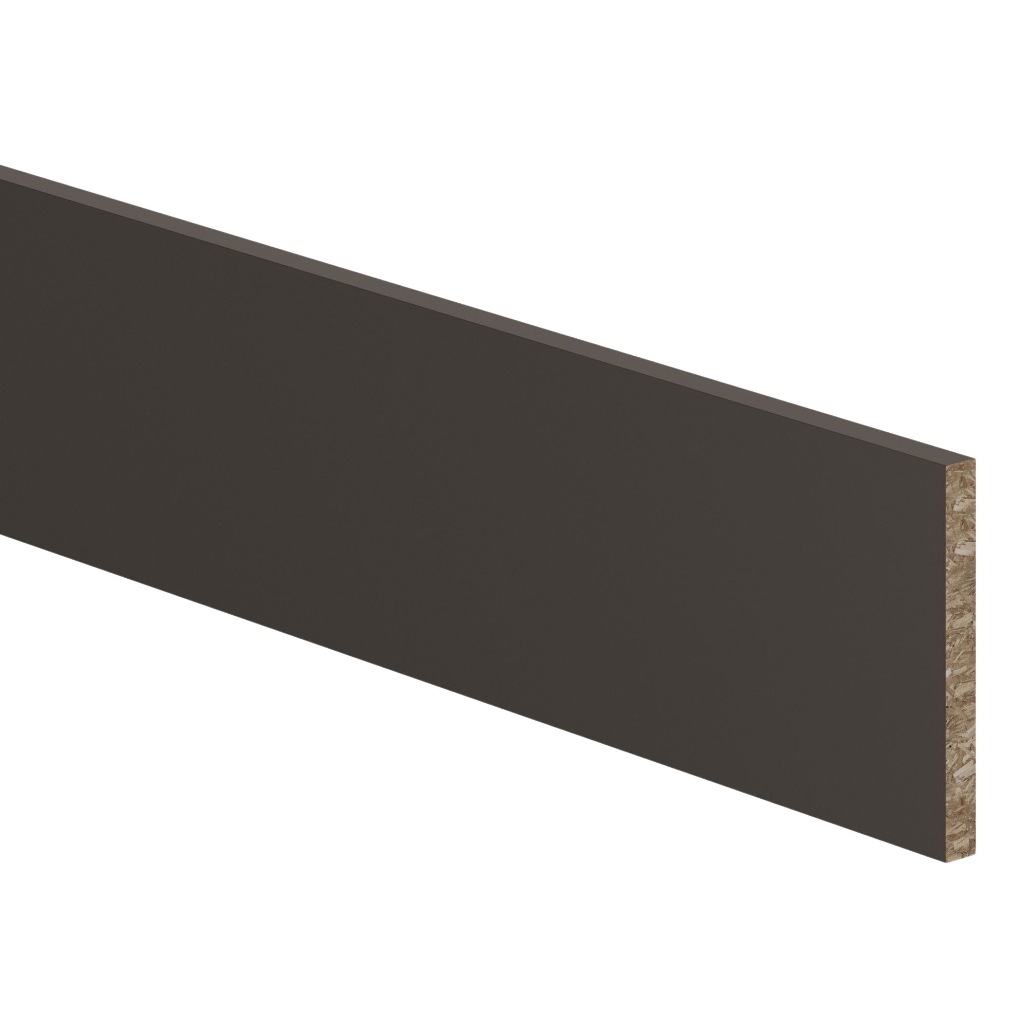 GoodHome Garcinia Carbon Square edge Plinth, (L)2400mm