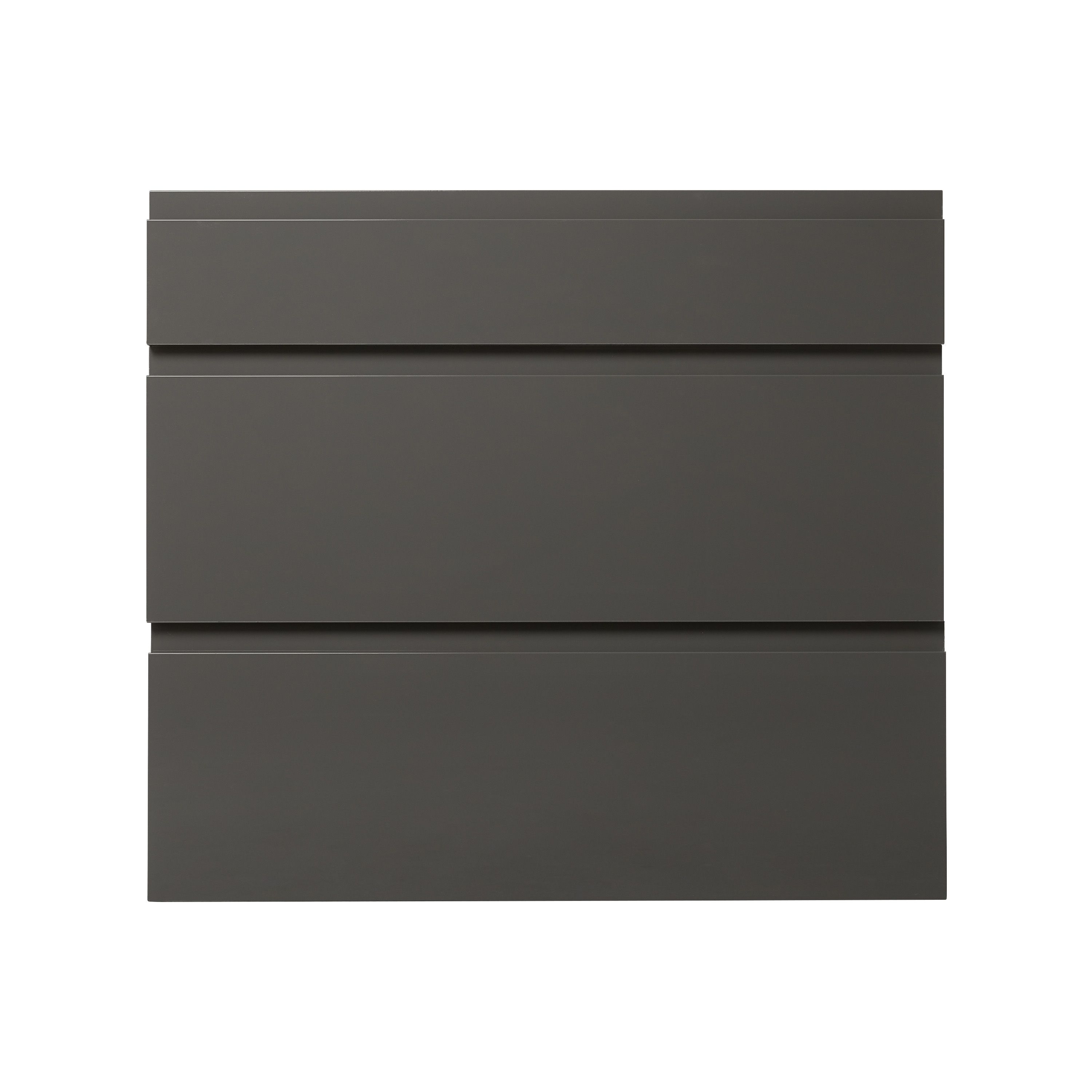 GoodHome Garcinia Gloss anthracite Drawer front, Pack of 1 (H)715mm (W ...
