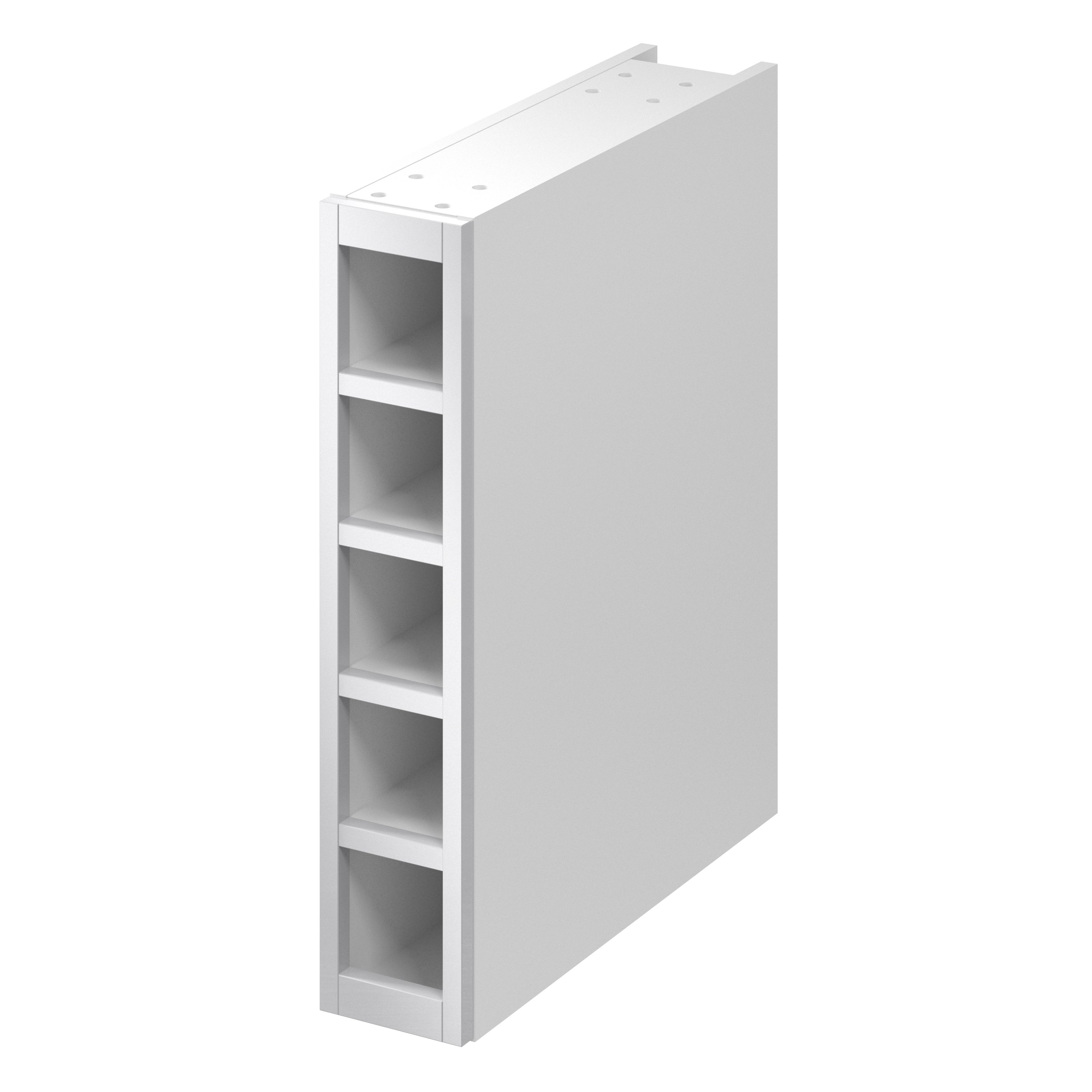 GoodHome Garcinia Gloss grey Wine rack fascia, (H)715mm(W)147mm