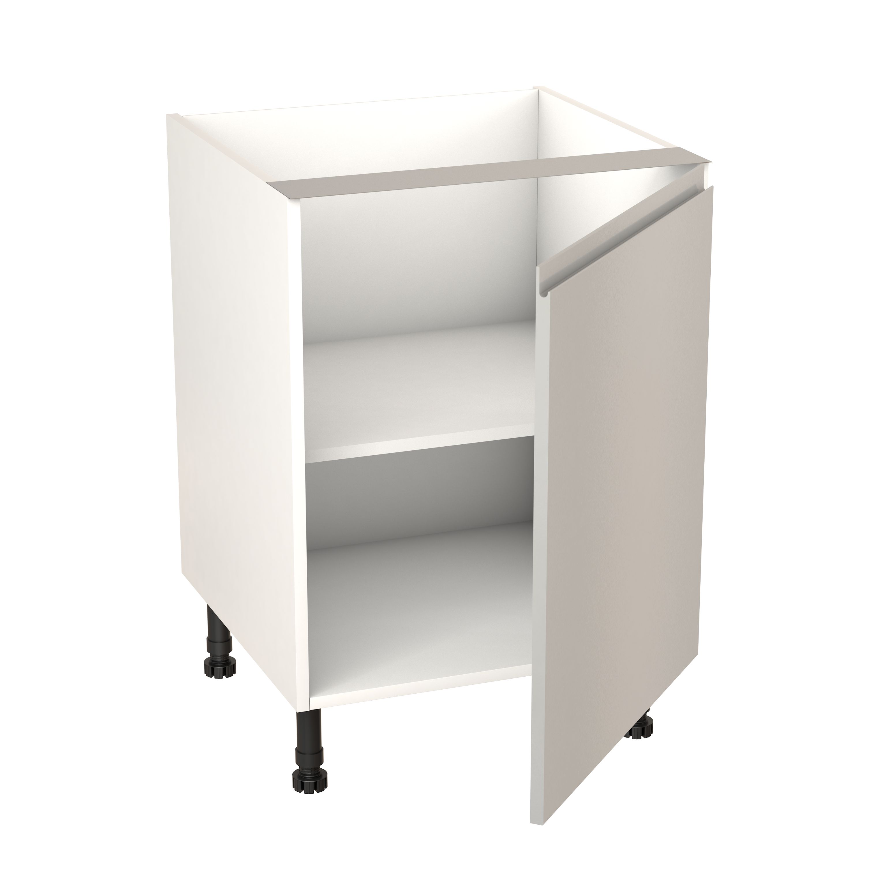 GoodHome Garcinia Gloss light grey integrated handle Base Kitchen ...