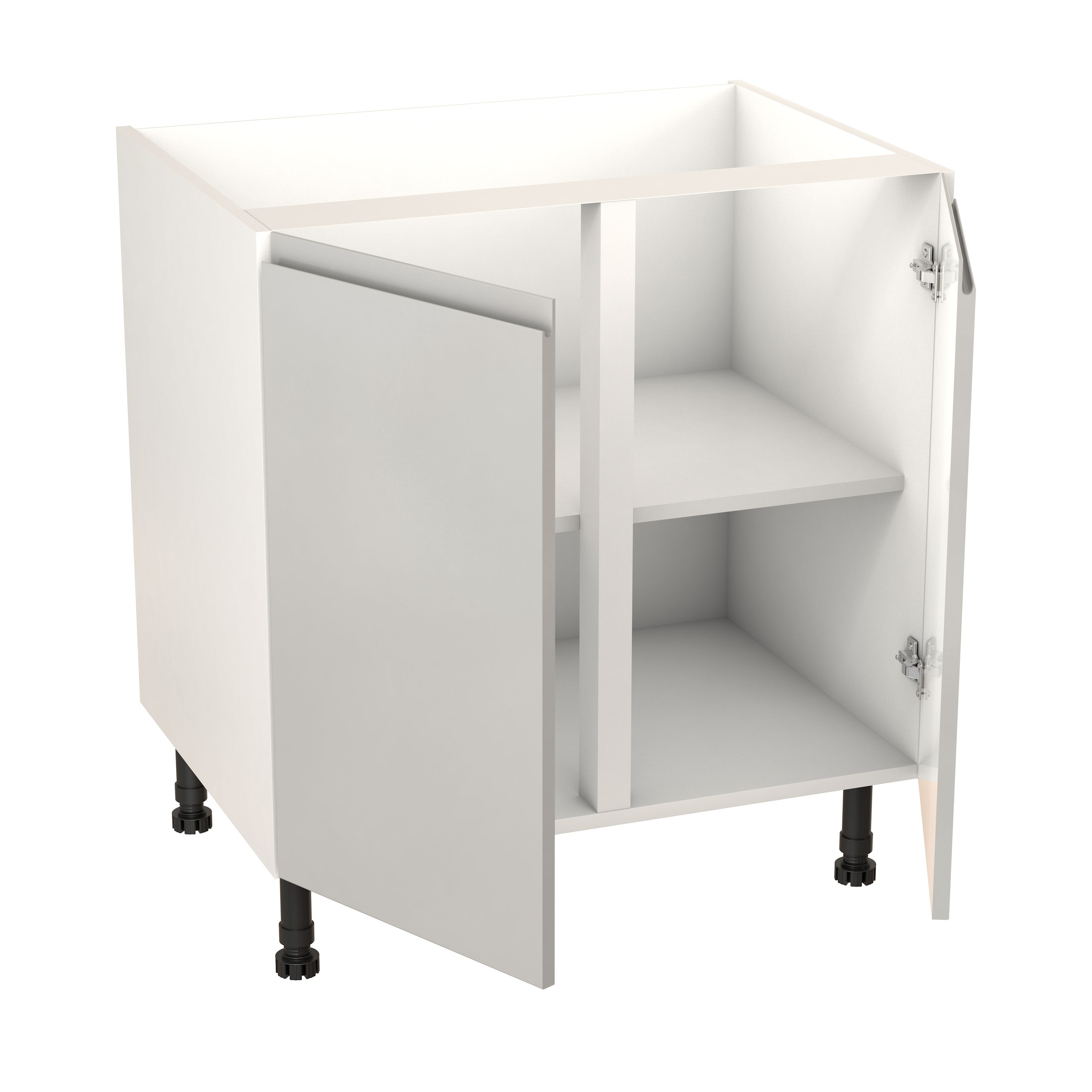 GoodHome Garcinia Gloss light grey Integrated handle Base Kitchen ...