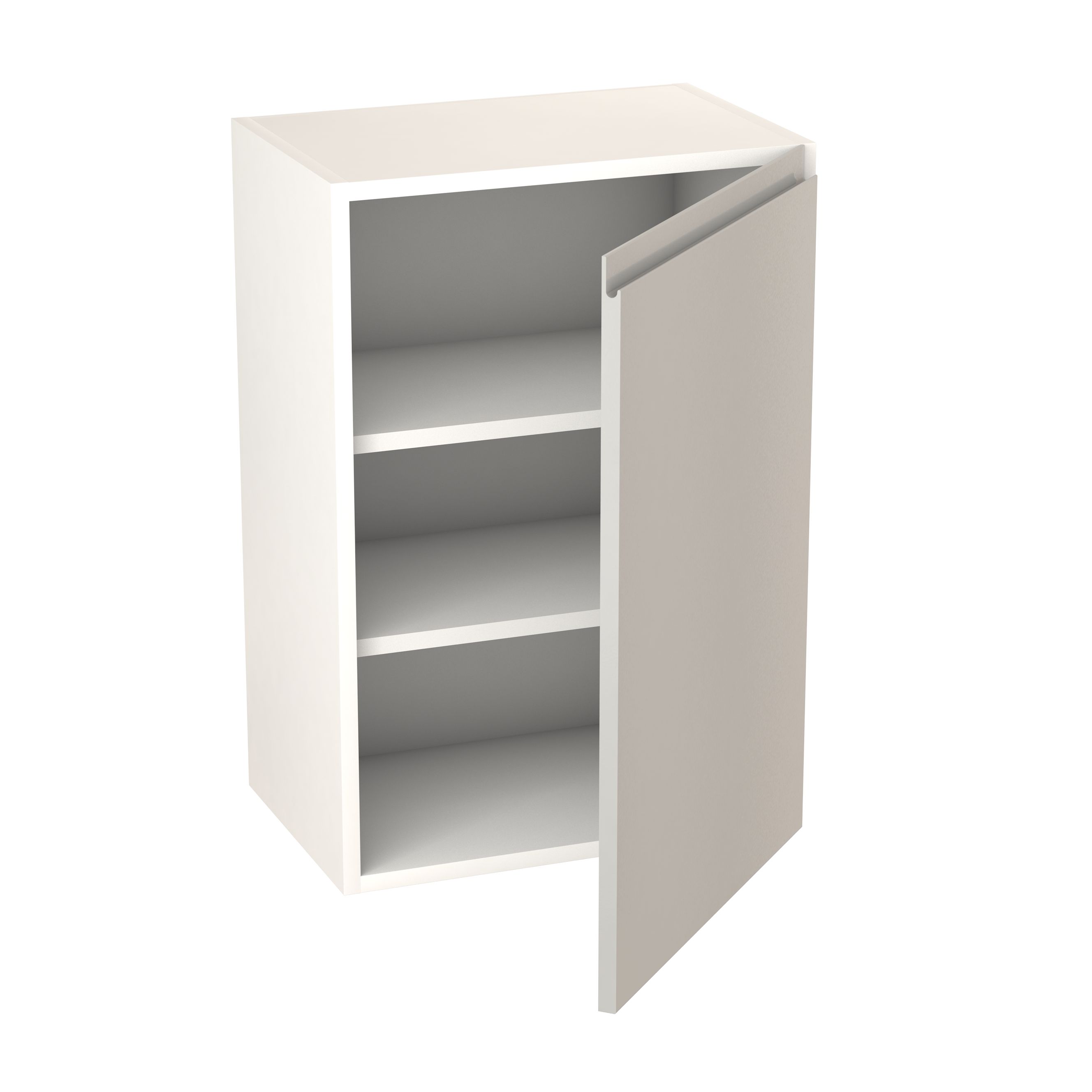 GoodHome Garcinia Gloss light grey integrated handle Wall Kitchen ...