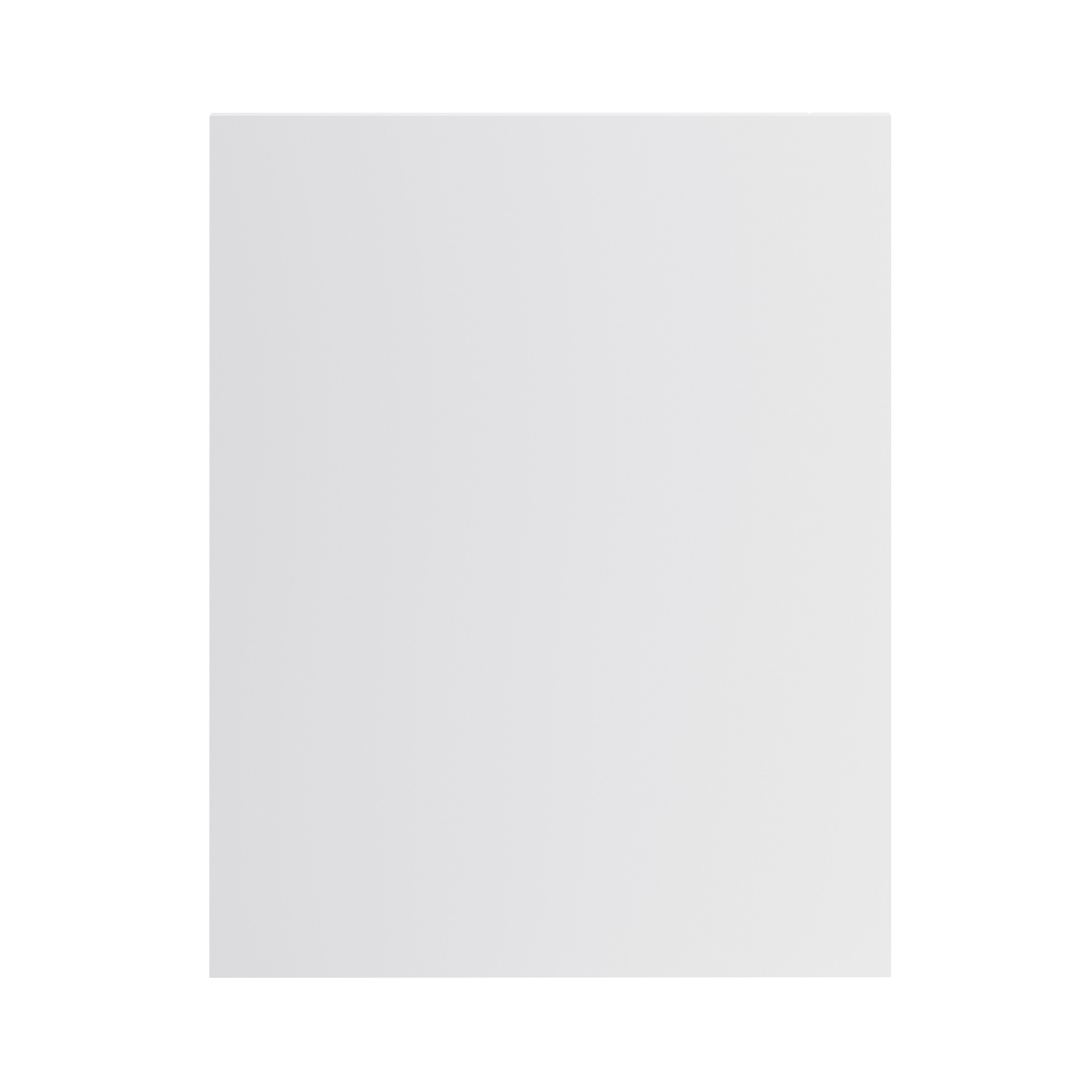 GoodHome Garcinia Gloss light grey Slab RH End panel (H)720mm (W)570mm