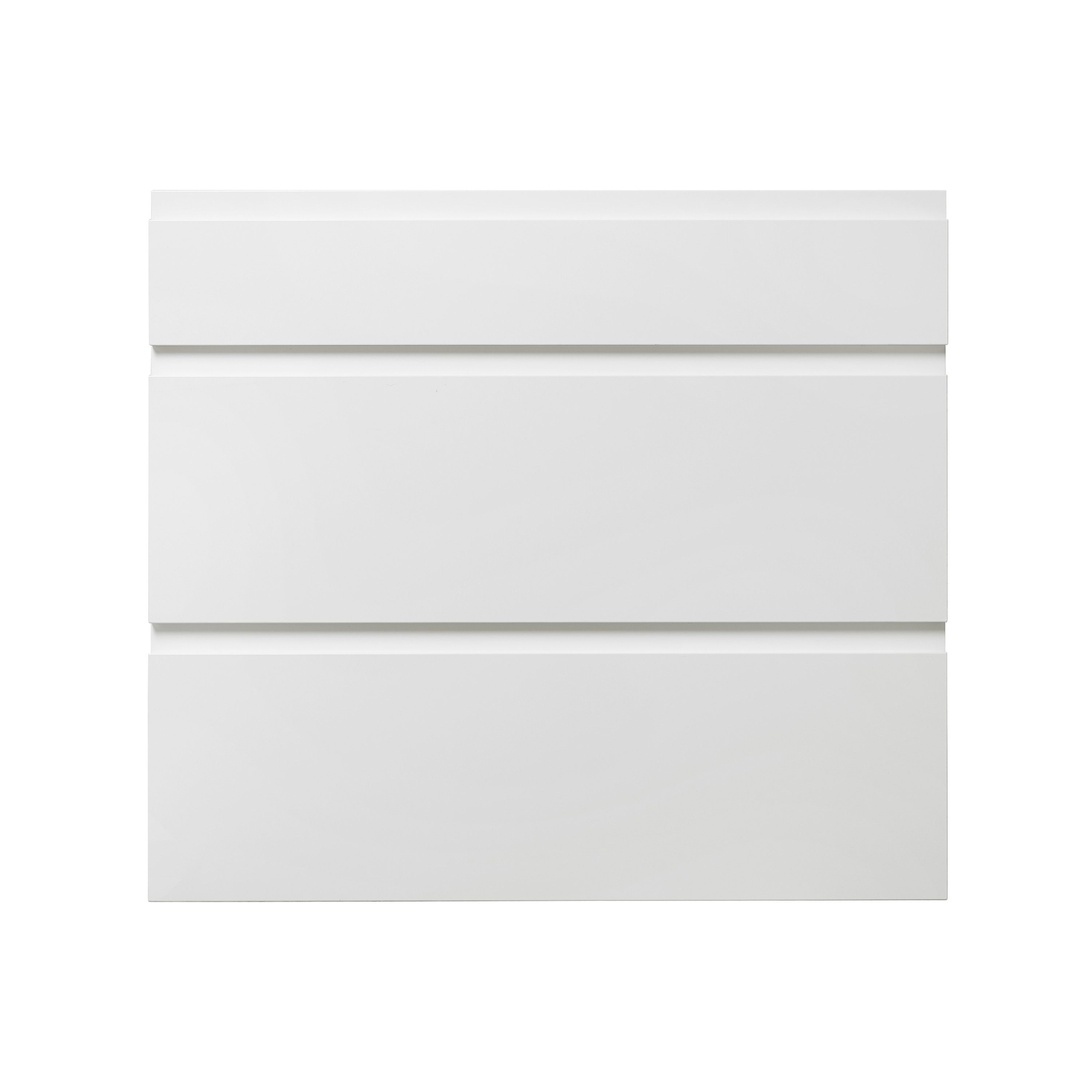 GoodHome Garcinia Gloss white Drawer front, Pack of 1 (H)715mm (W)797mm ...